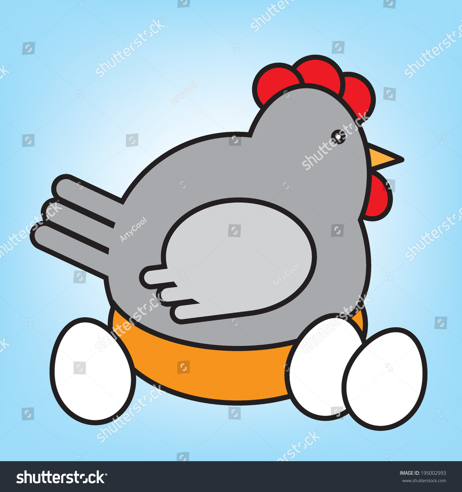 Chicken Symbol Vector Illustration Stock Vector (Royalty Free ...
