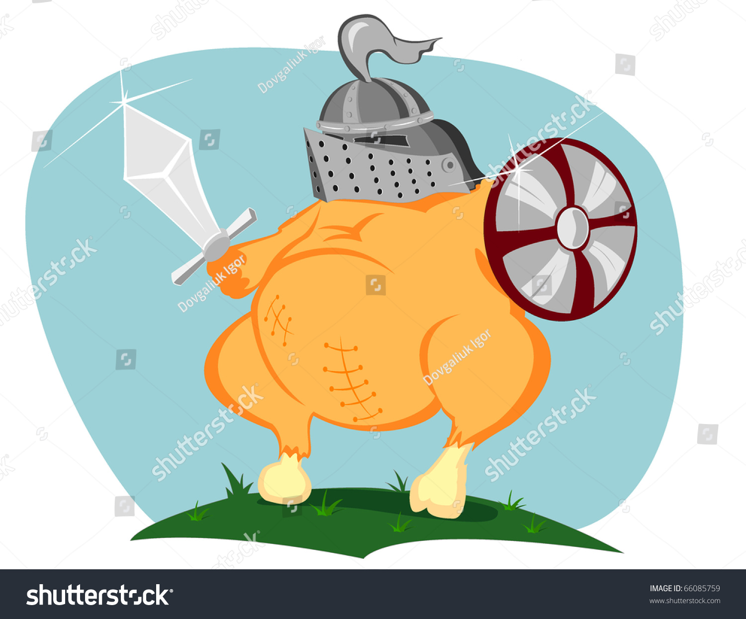 Chicken Fighter Stock Vector (Royalty Free) 66085759