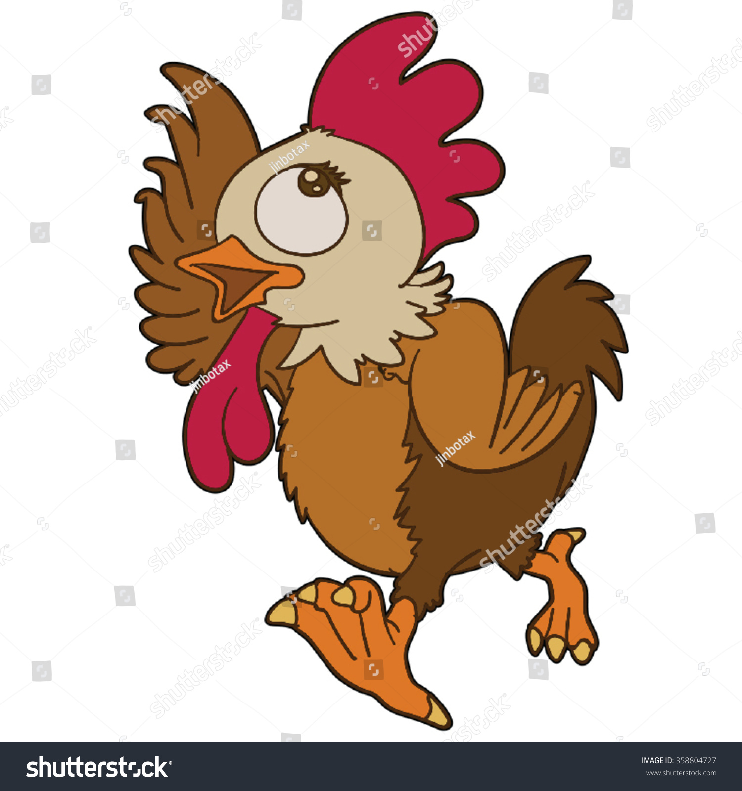 Chicken Whisper Cartoon Stock Vector (Royalty Free) 358804727