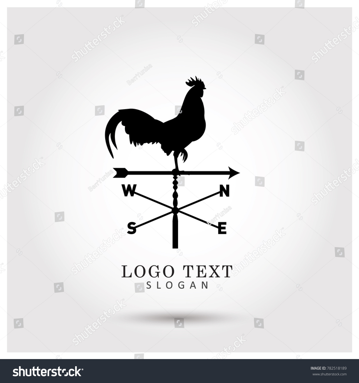 Chicken Wind Direction Symbol Icon Logo Stock Vector (Royalty Free ...