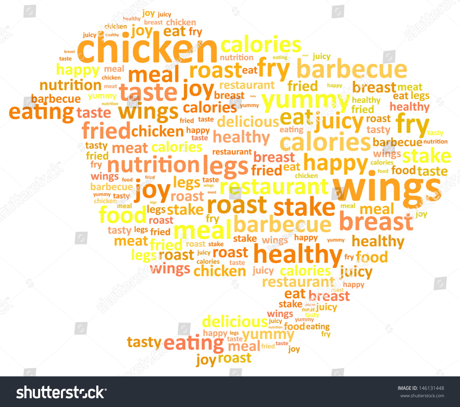 Chicken Word Cloud Concept Stock Vector (Royalty Free) 146131448 ...