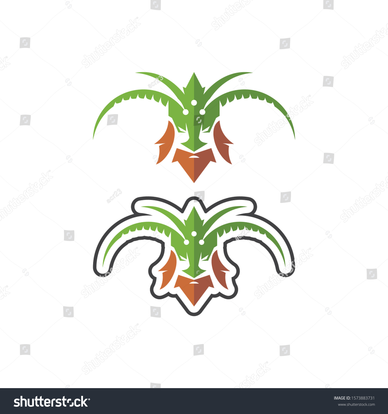 Chieftain Men Logo Icon Vector: vector de stock (libre de regalías ...