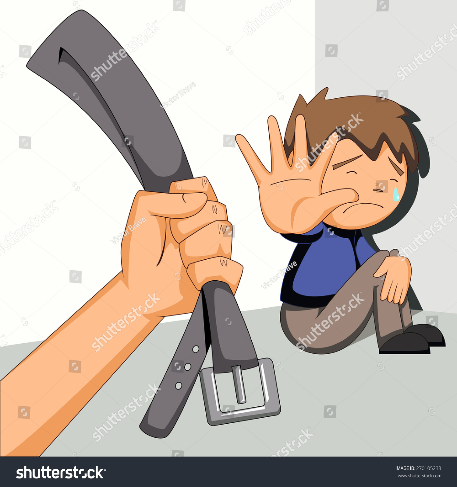 Child Abuse Vector Illustration Stock Vector 270105233 - Shutterstock