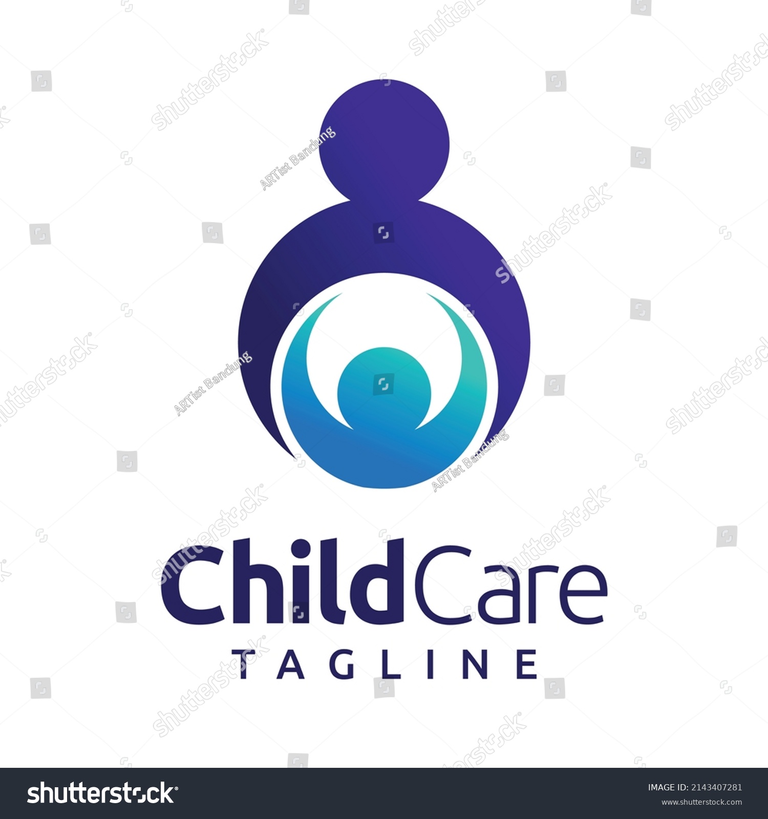 Child Care Logo Simple Concept Stock Vector (Royalty Free) 2143407281 ...