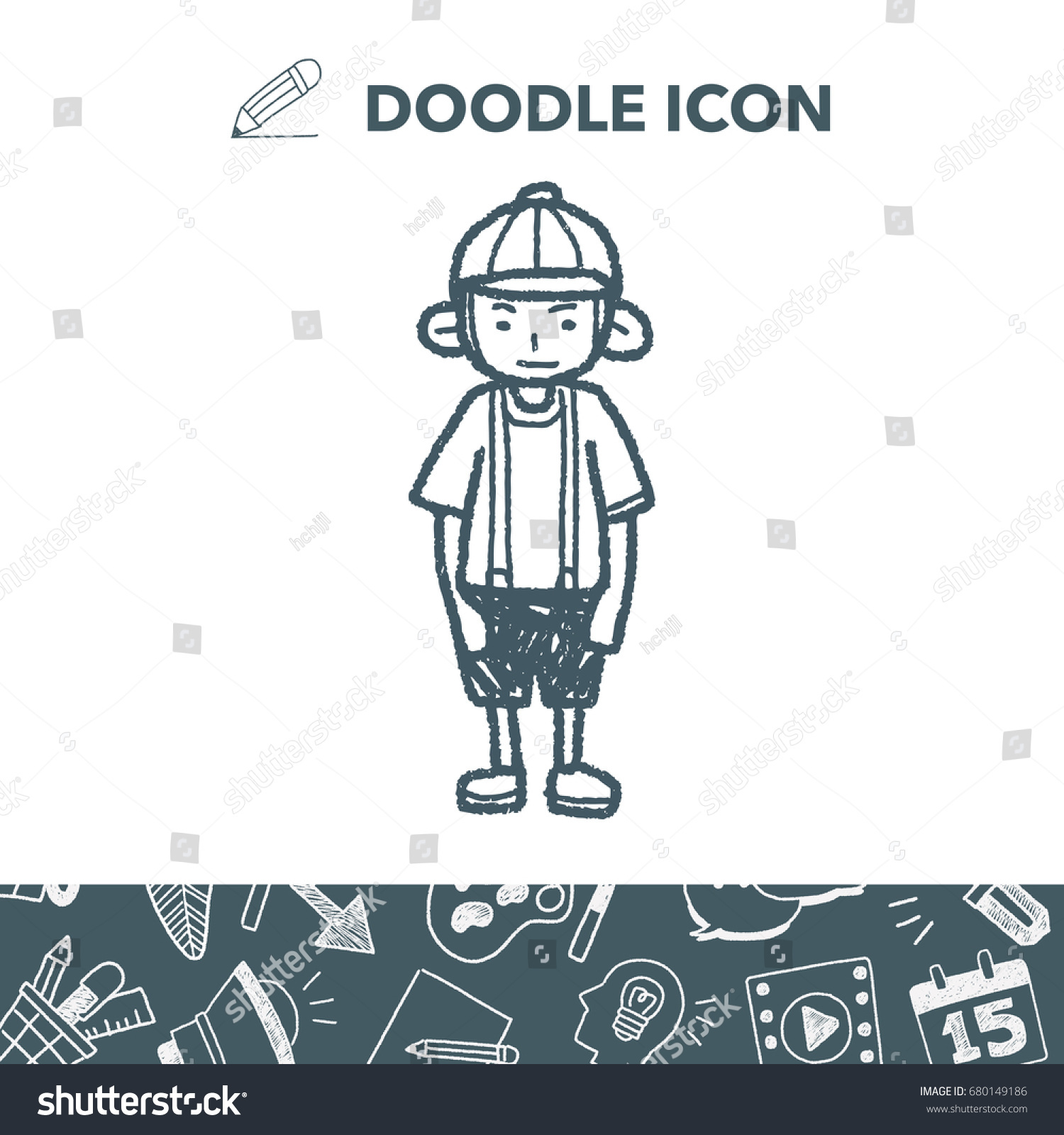 Child Doodle Stock Vector (Royalty Free) 680149186 | Shutterstock
