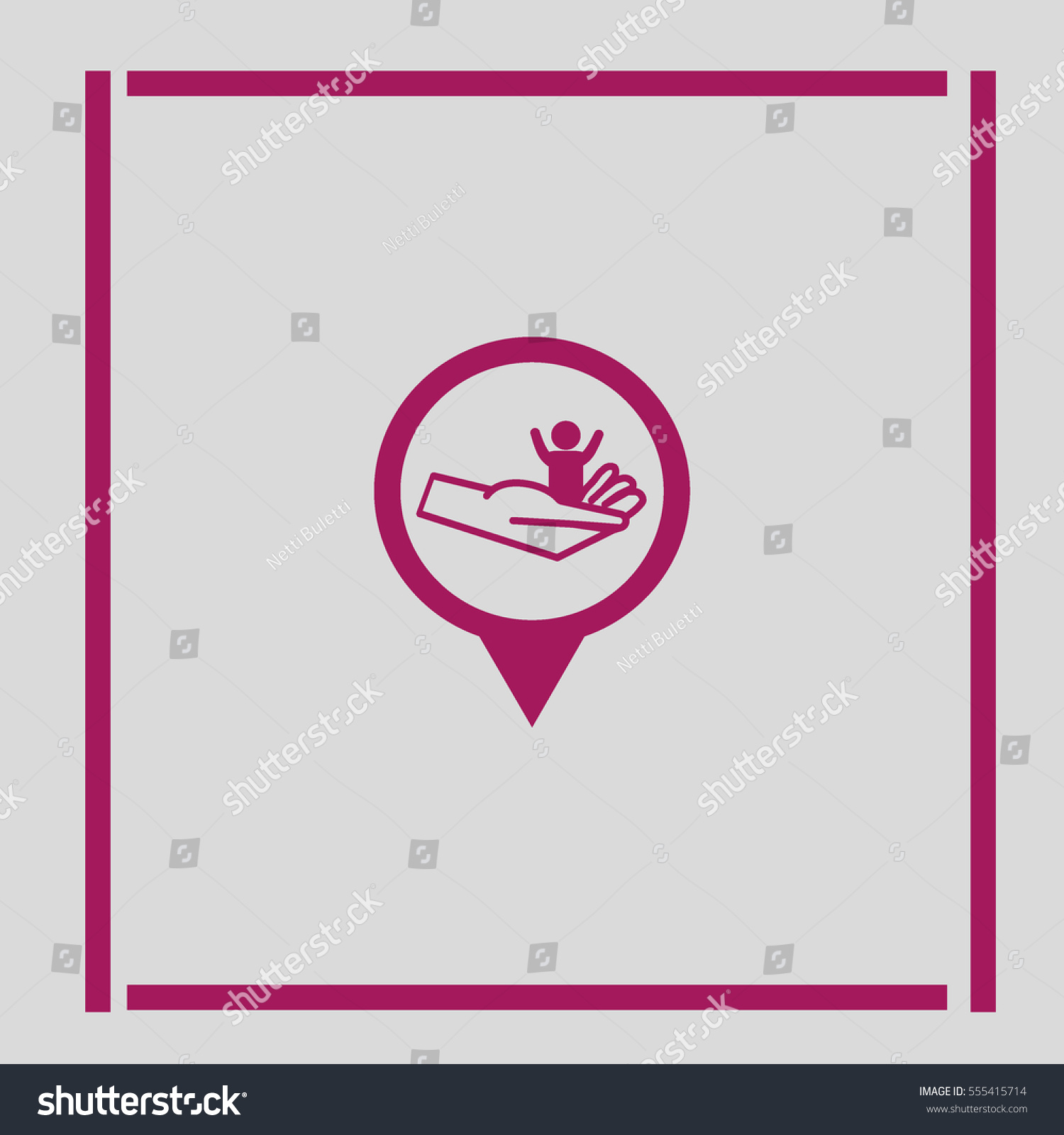 Child Hand Icon Stock Vector (Royalty Free) 555415714 | Shutterstock