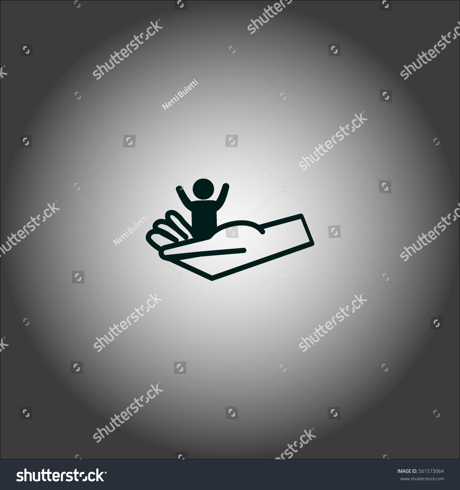 Child Hand Icon Stock Vector (Royalty Free) 561573064 | Shutterstock