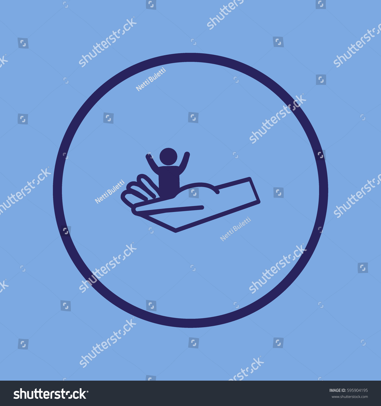 Child Hand Icon Stock Vector (Royalty Free) 595904195 | Shutterstock