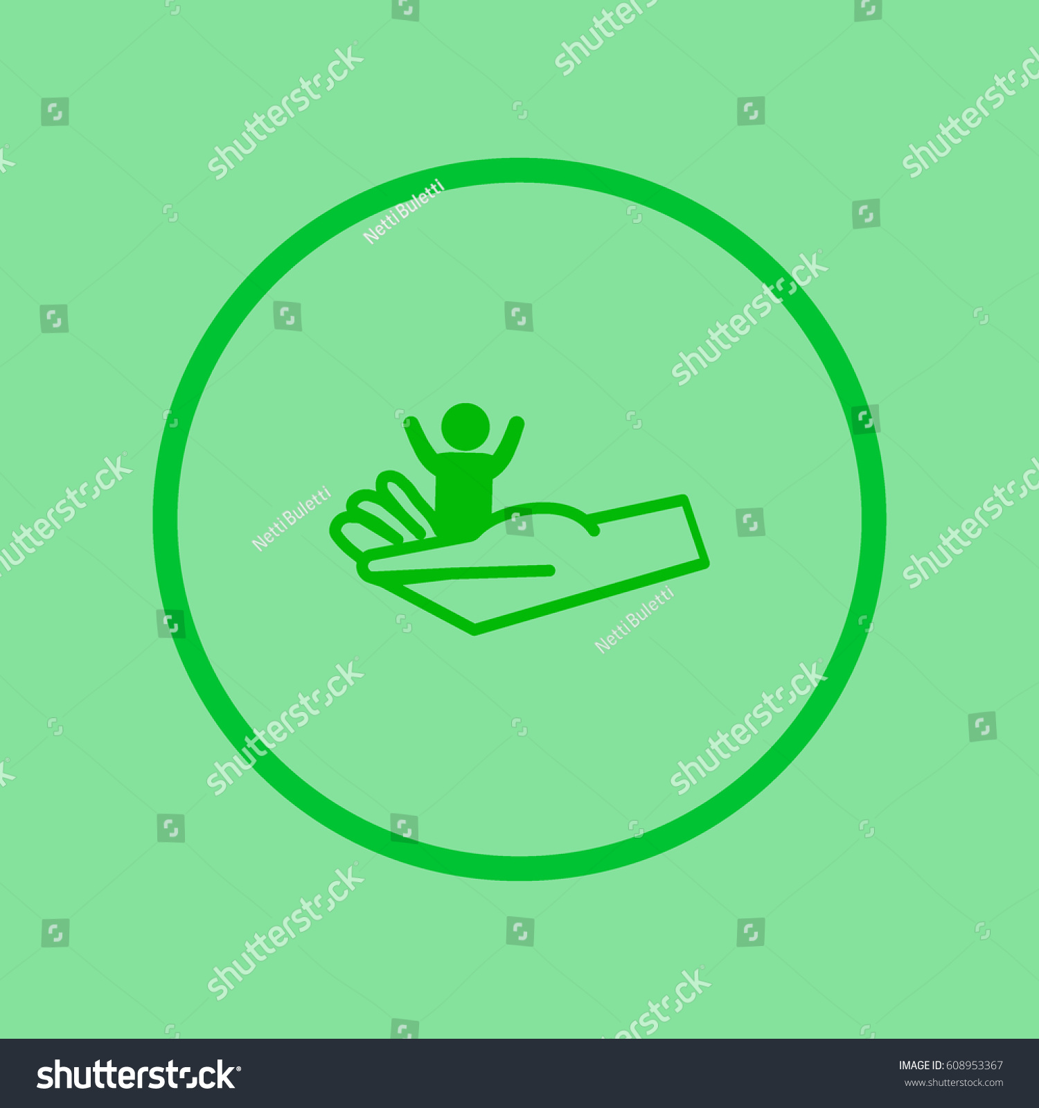 Child Hand Icon Stock Vector (Royalty Free) 608953367 | Shutterstock