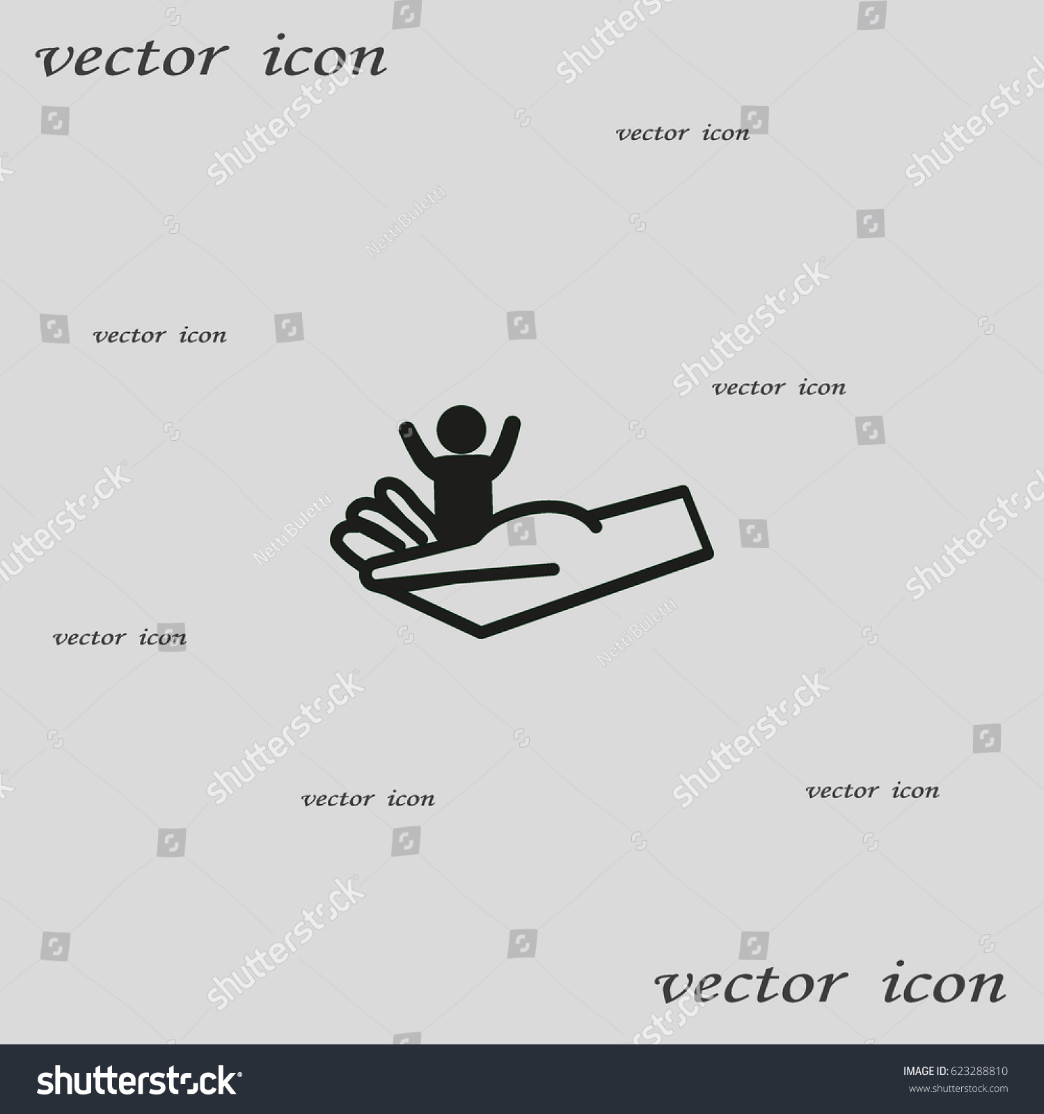 Child Hand Icon Stock Vector (Royalty Free) 623288810 | Shutterstock