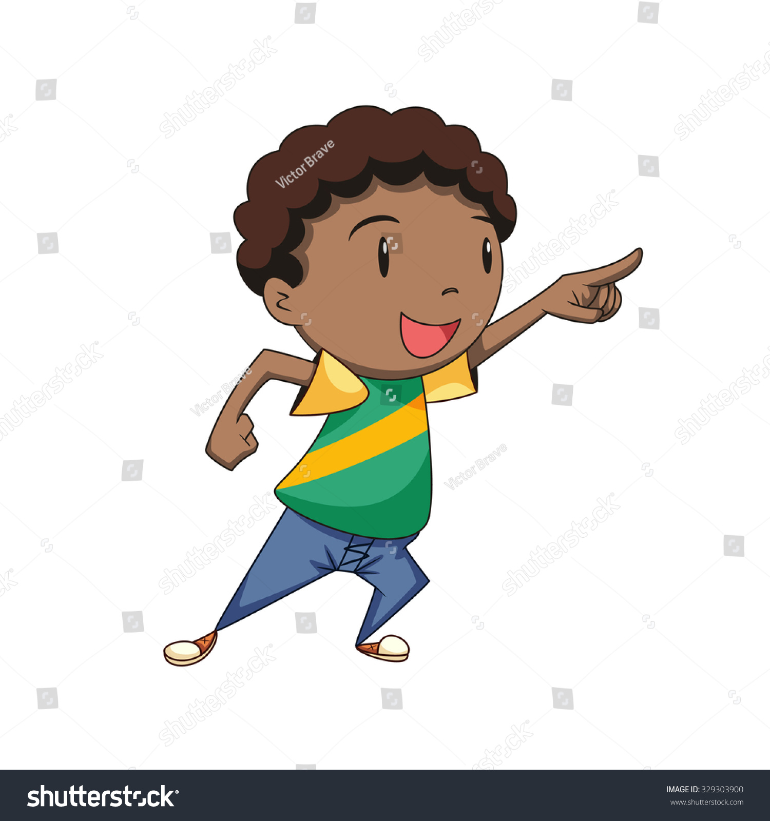 Stock vektor „Child Pointing Vector Illustration Isolated“ (bez ...