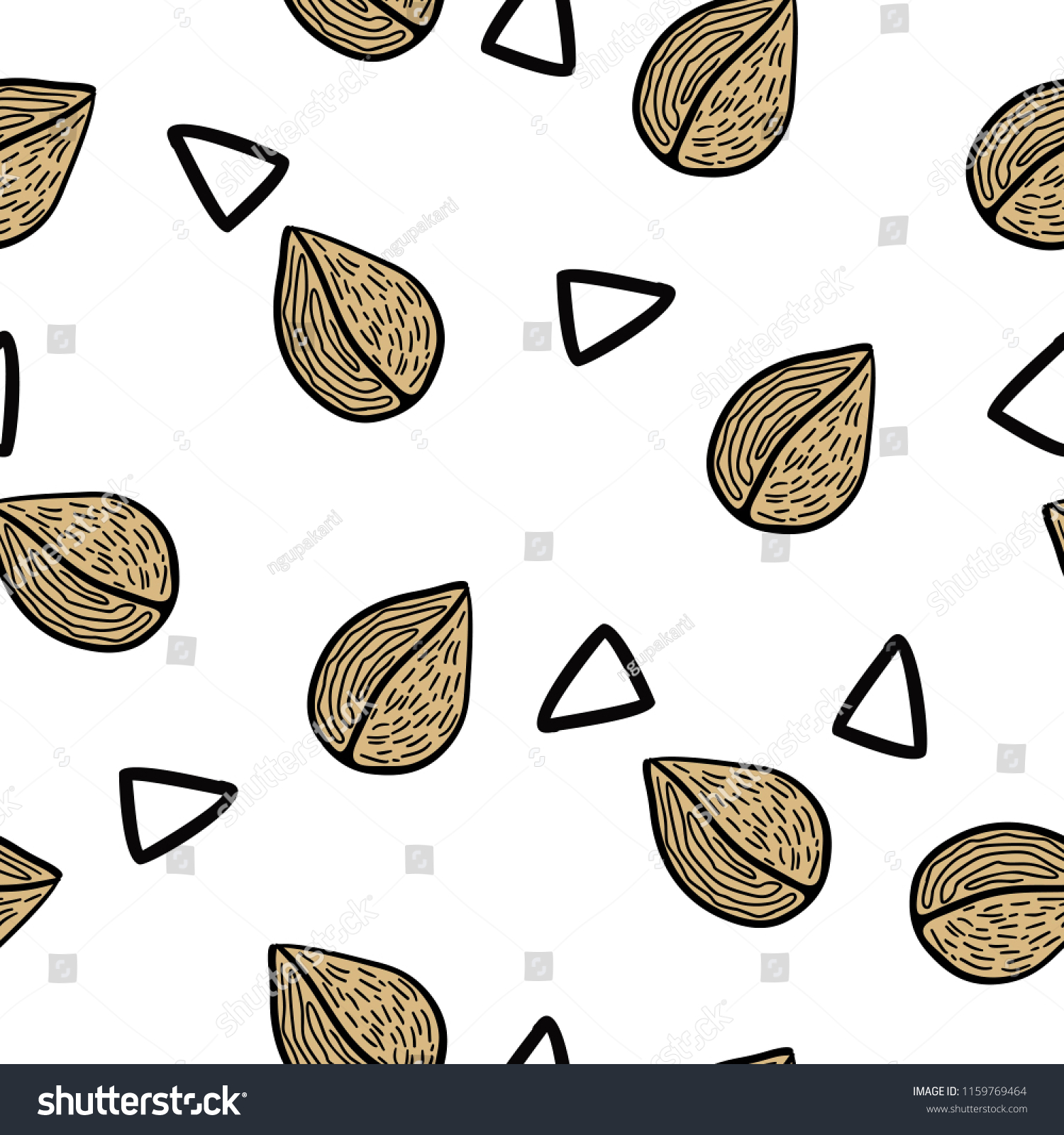 Childstyle Leaf Triangle Patterns On White Stock Vector (Royalty Free ...