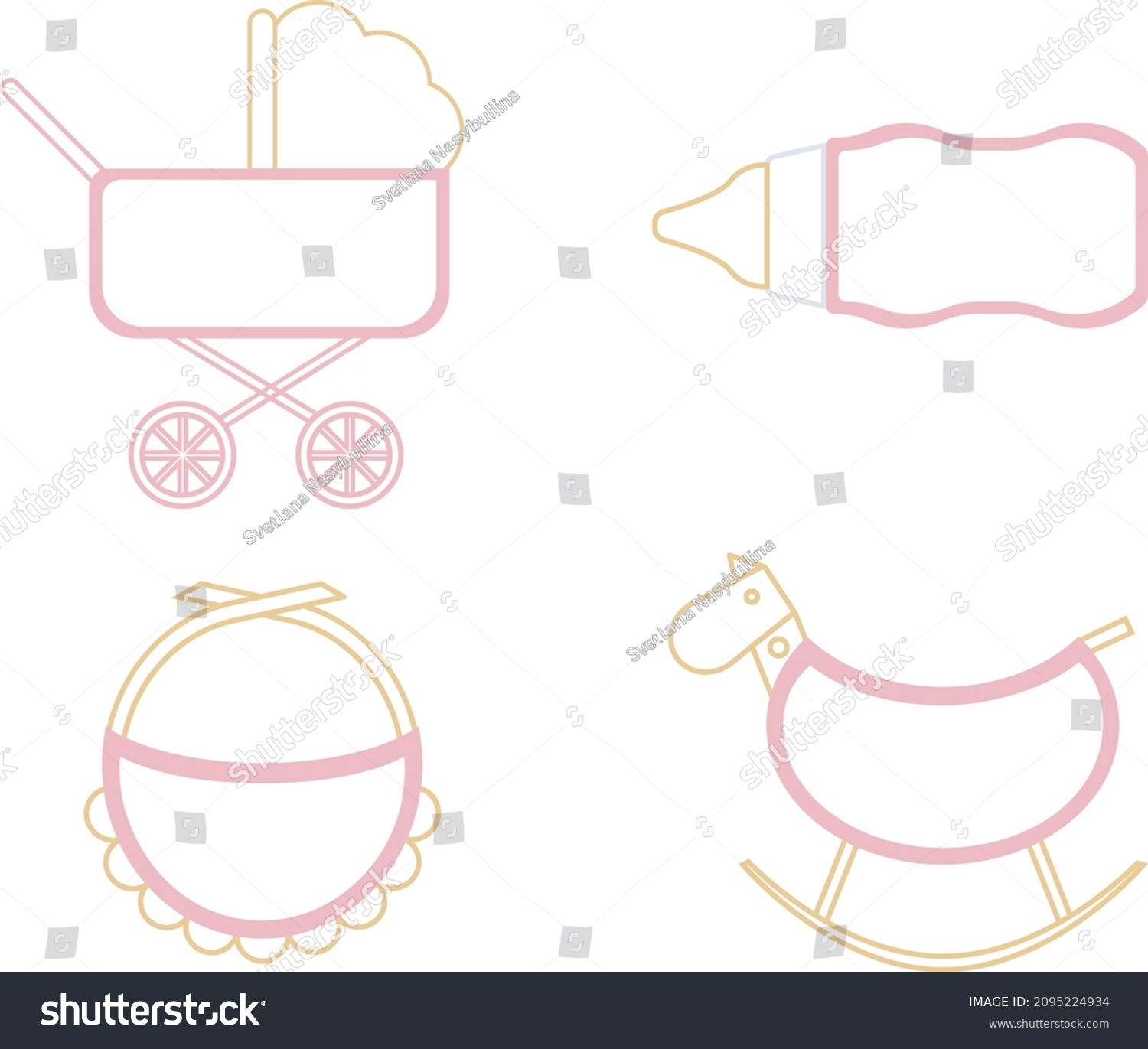 Child Tags Vector Illustration Set Frame Stock Vector (Royalty Free ...