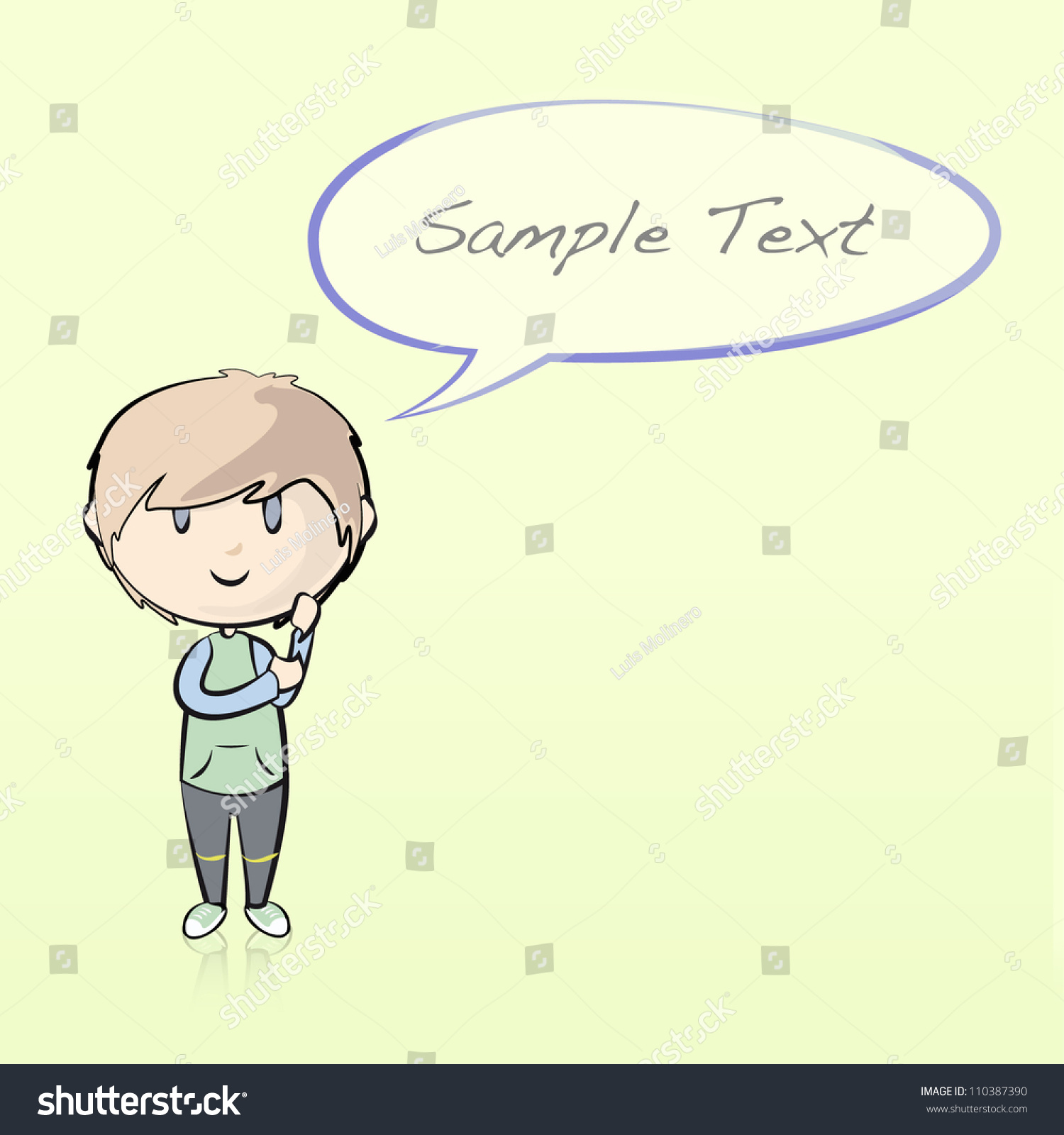 Child Thinking Cloud Sign Vector Illustration Stock Vector (Royalty ...
