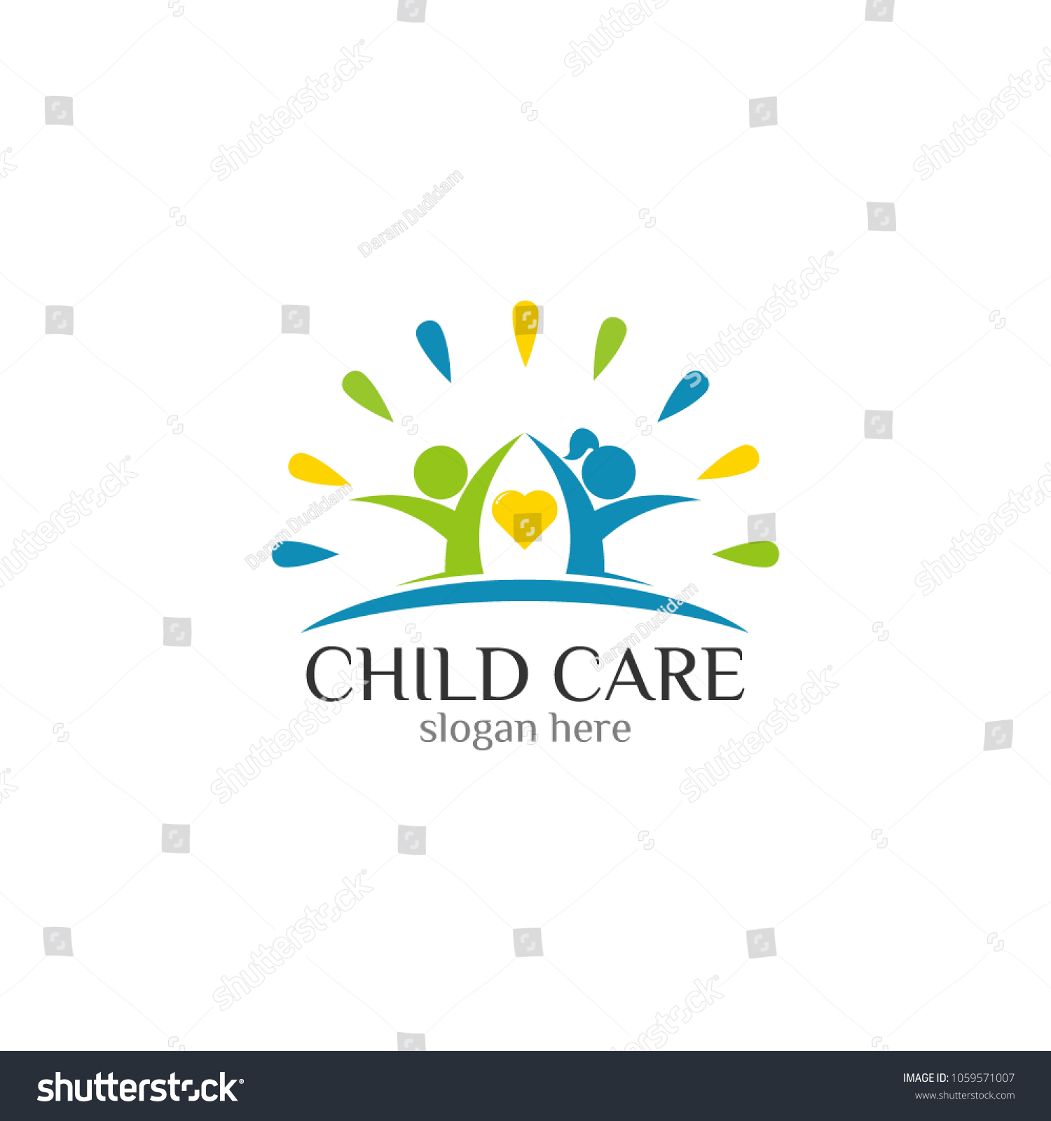 Childcare Foundation Icon Vector Logo Design Stock Vector (Royalty Free ...