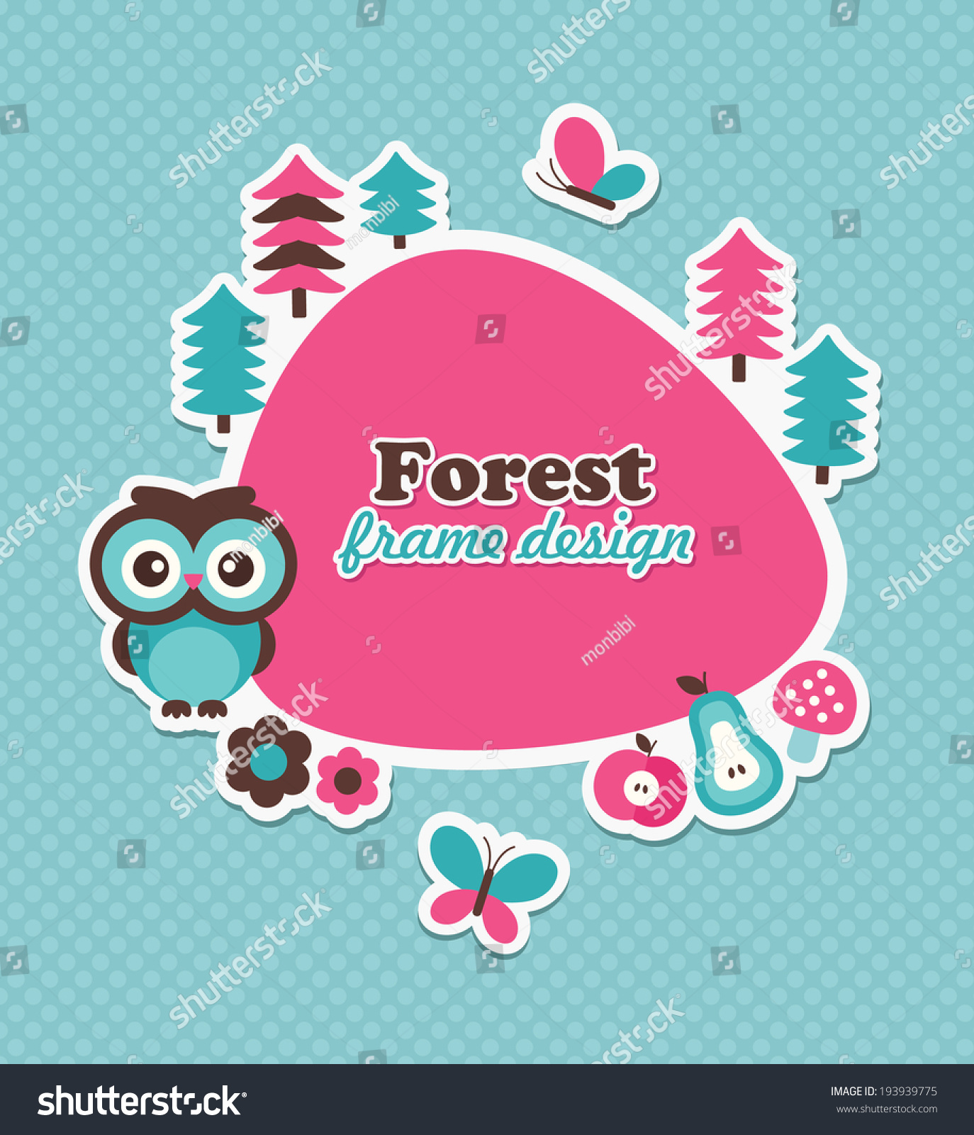Childish Frame Design Vector Illustration Stock Vector (Royalty Free ...