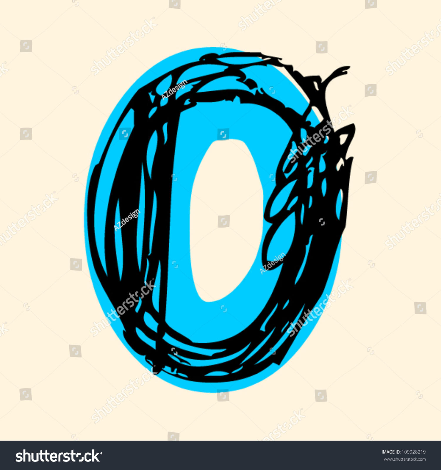 Childish Numerals Doodle Number 0 Stock Vector (Royalty Free) 109928219 ...