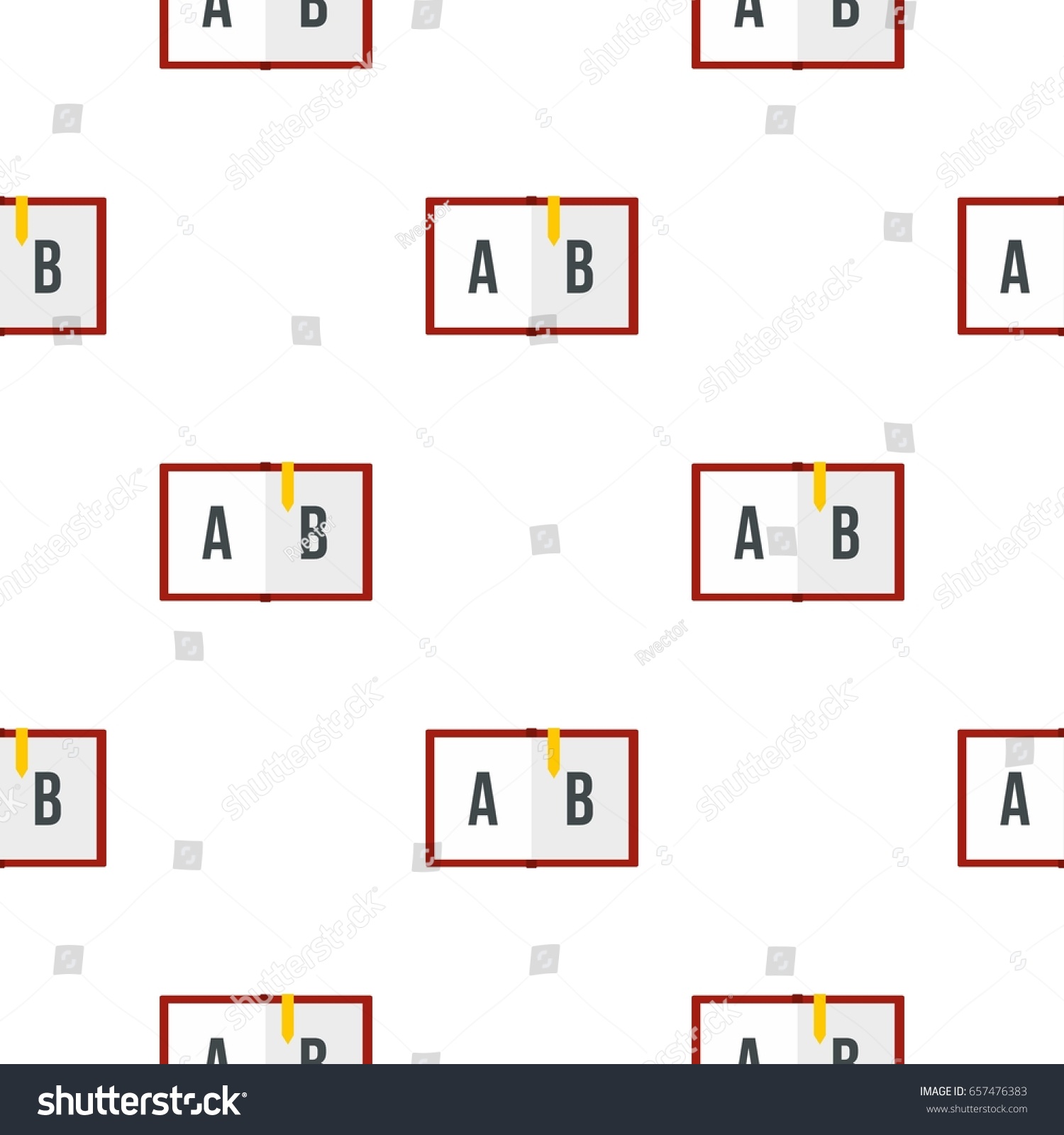 Children Abc Pattern Seamless Background Flat Stock Vector (Royalty ...