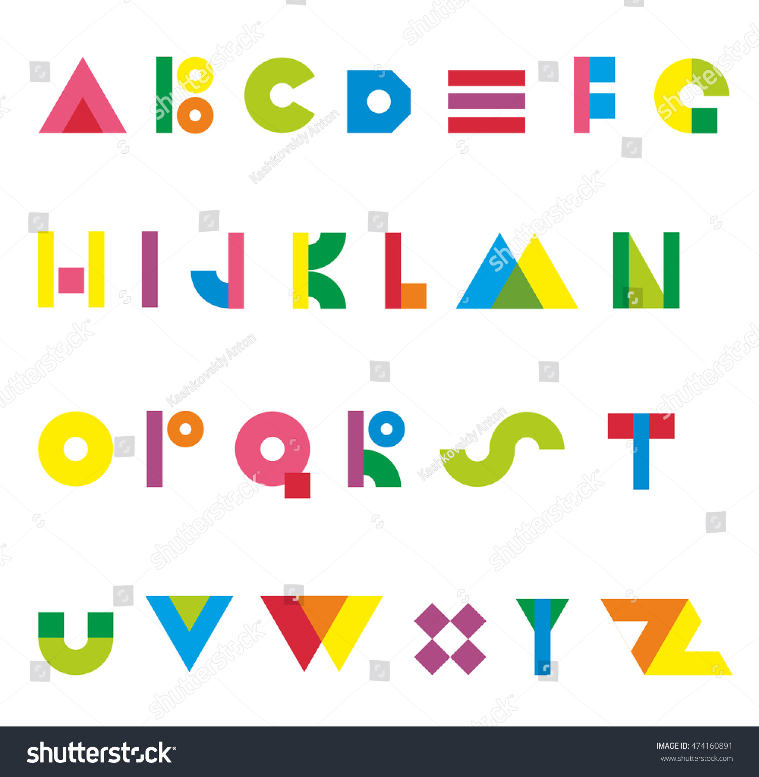 Children Alphabet Stock Vector (Royalty Free) 474160891