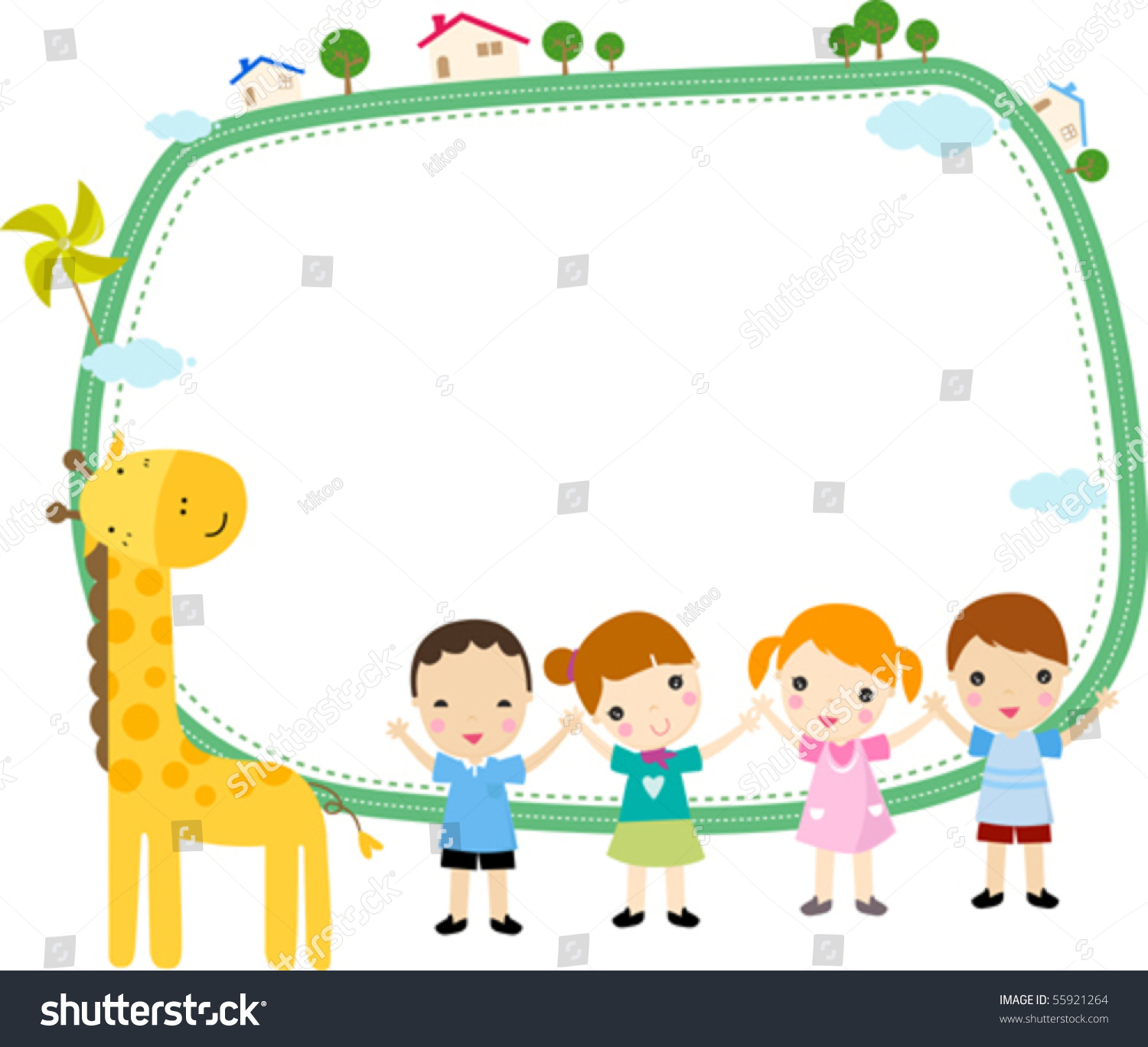 Children Frame Stock Vector (Royalty Free) 55921264 | Shutterstock
