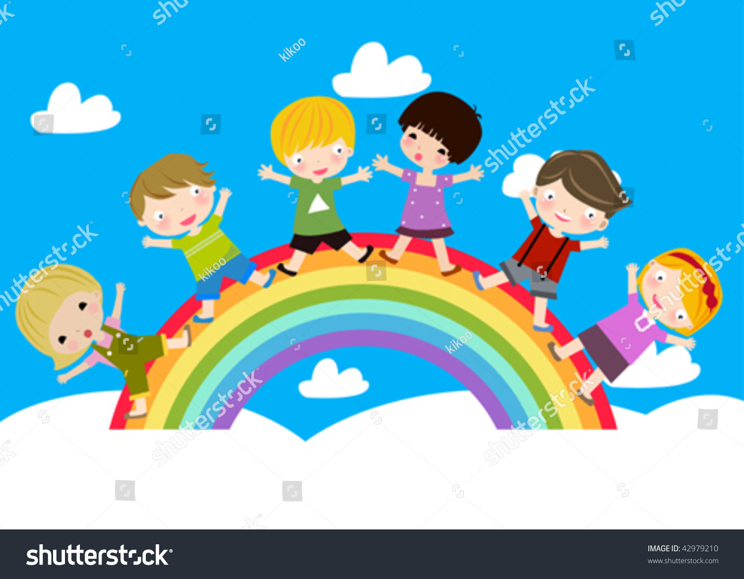 Children Rainbow Stock Vector (Royalty Free) 42979210 | Shutterstock