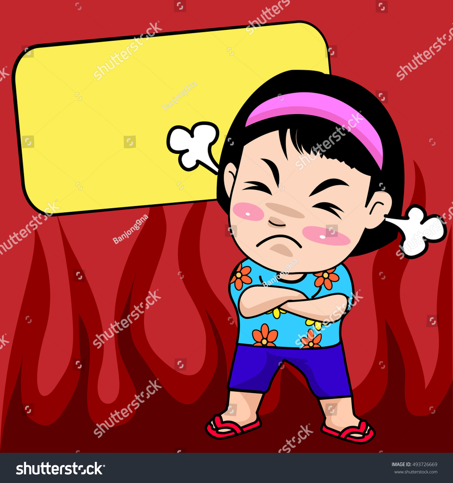 Children Angry Cartoon Vector 10 Stock Vector (Royalty Free) 493726669 ...