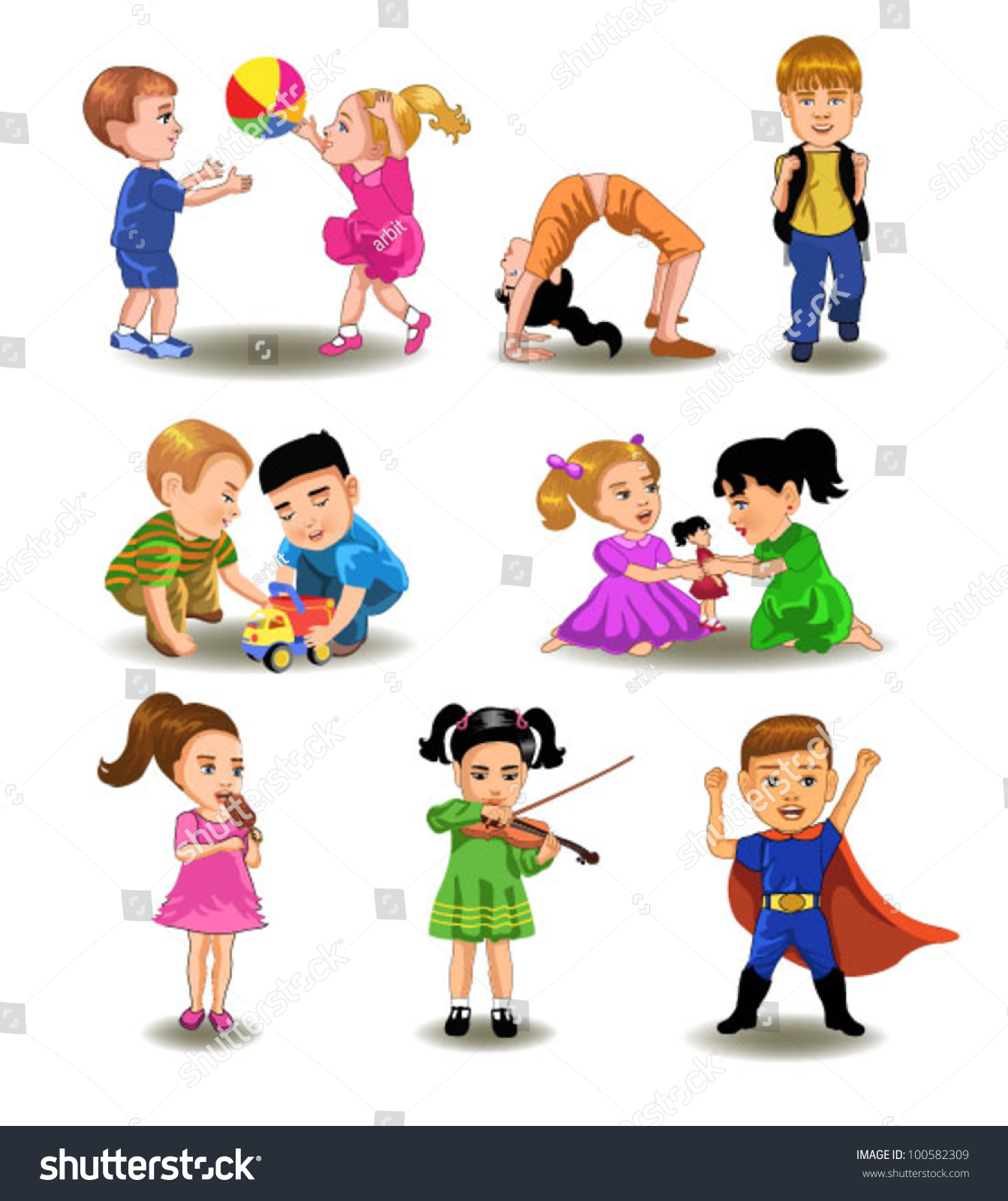 Children Collection Stock Vector (Royalty Free) 100582309