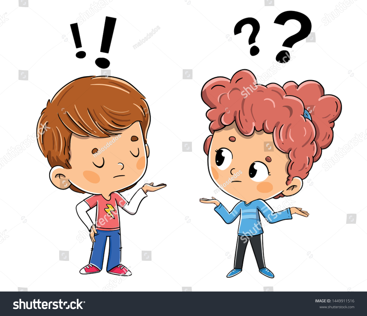 Children Discussing Debating Having Conversation Stock Vector (Royalty ... Children Discussing Debating Having Conversation Stock Vector (Royalty ...