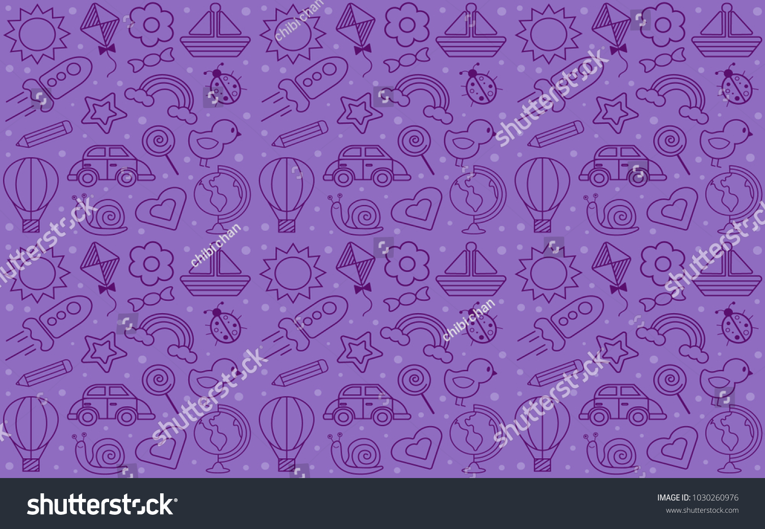 Children Drawings Pattern Stock Vector (Royalty Free) 1030260976 ...