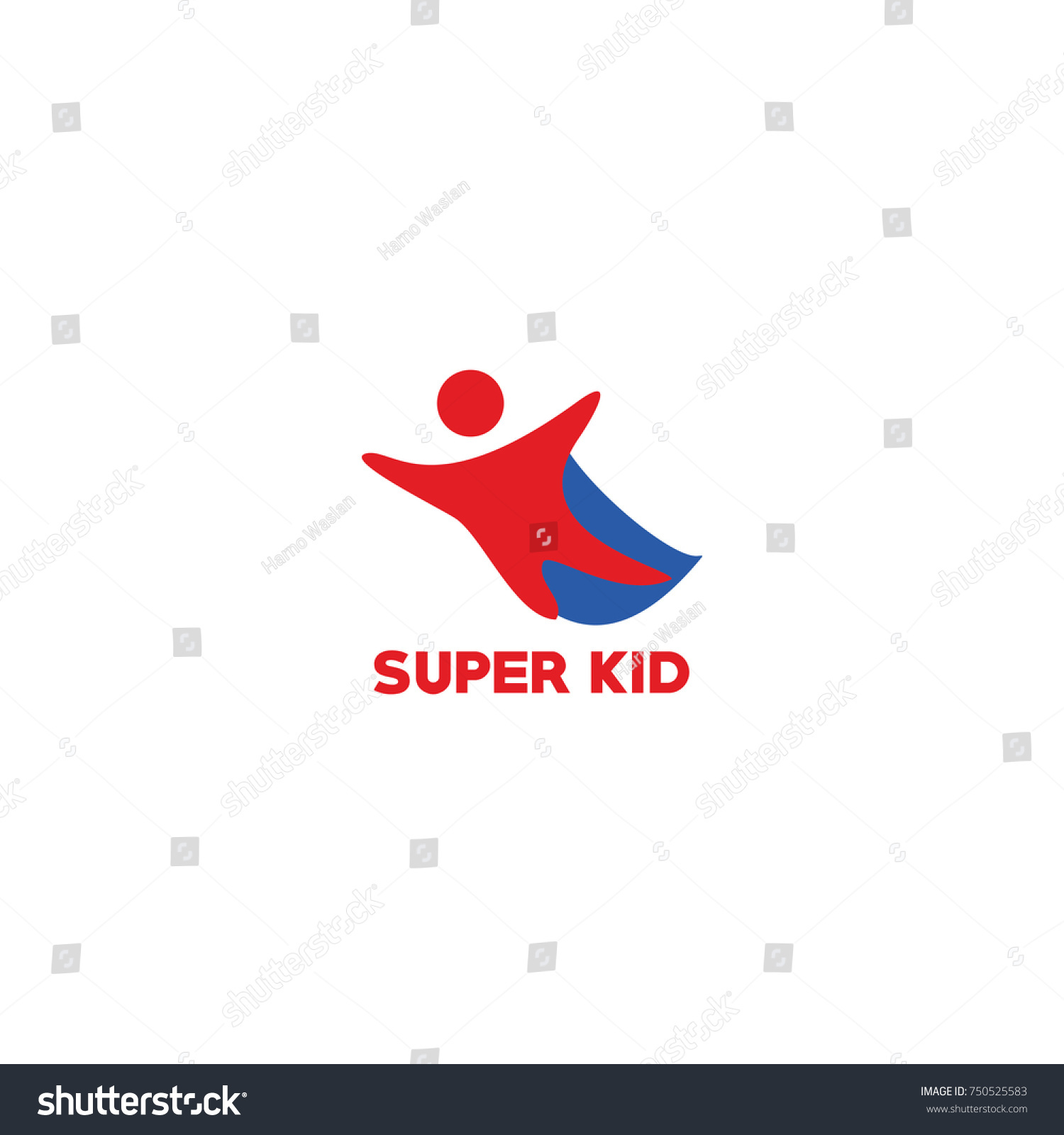 Children Fly Vector Logo Stock Vector (Royalty Free) 750525583