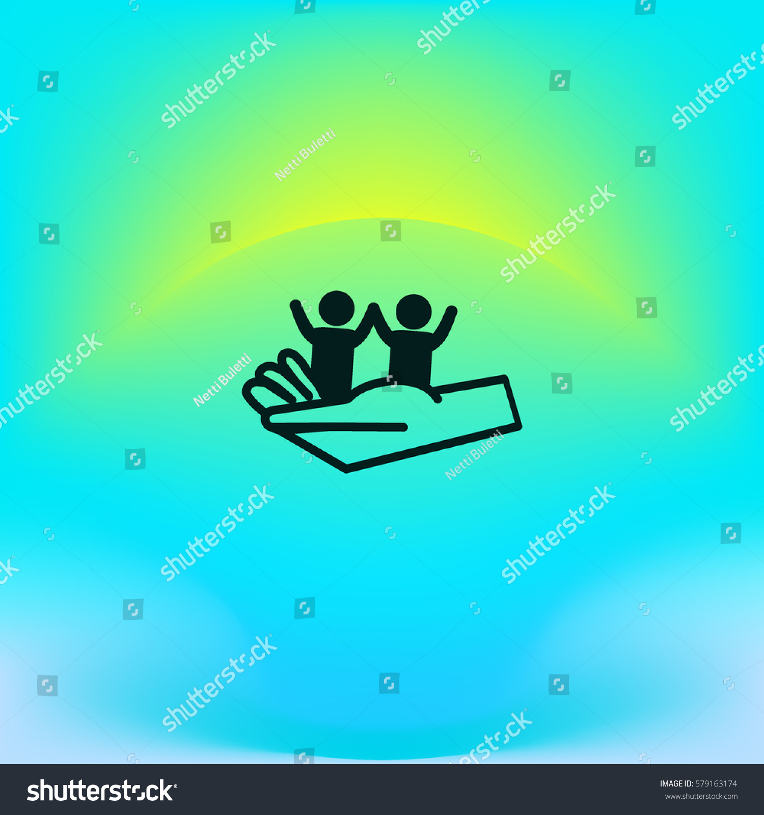 Children Hand Icon Stock Vector (Royalty Free) 579163174 | Shutterstock