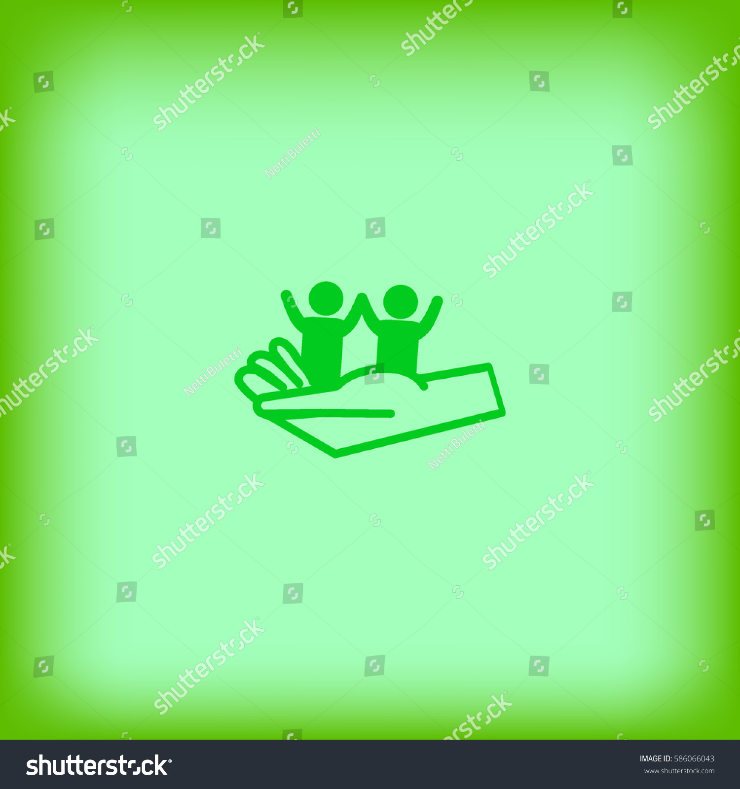 Children Hand Icon Stock Vector (Royalty Free) 586066043 | Shutterstock