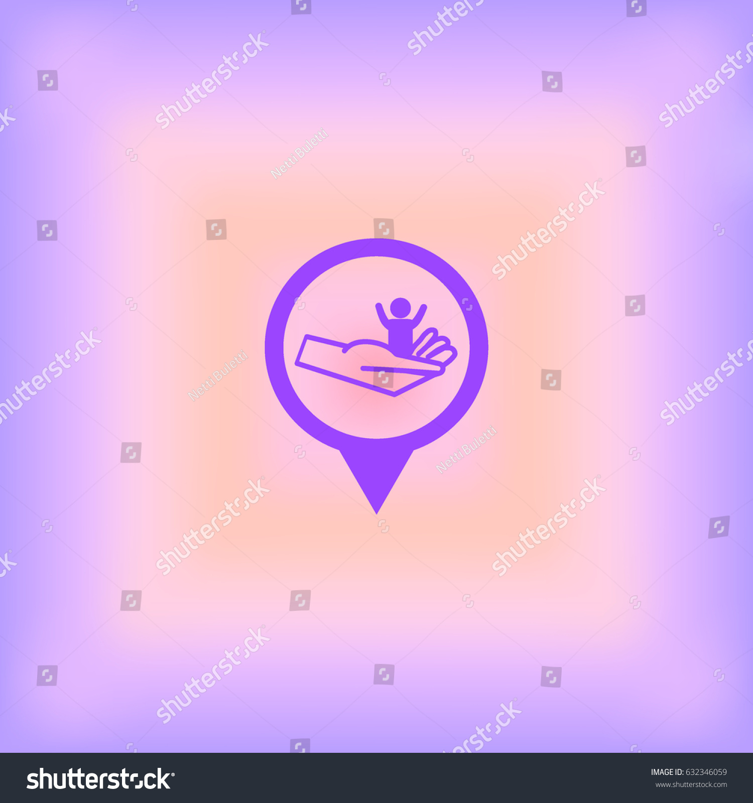 Children Hand Icon Stock Vector (Royalty Free) 632346059