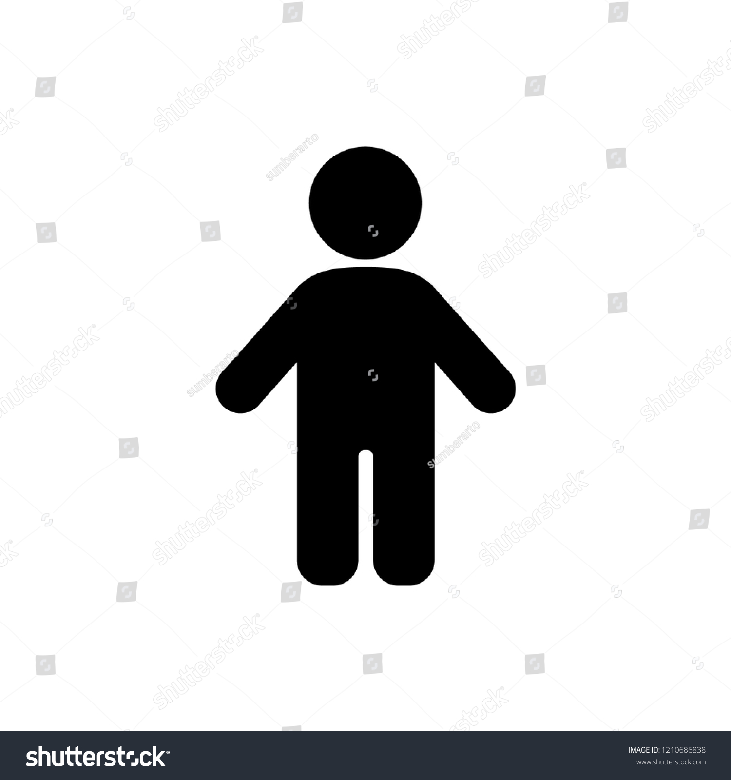 Children Icon Vector Template Stock Vector (Royalty Free) 1210686838