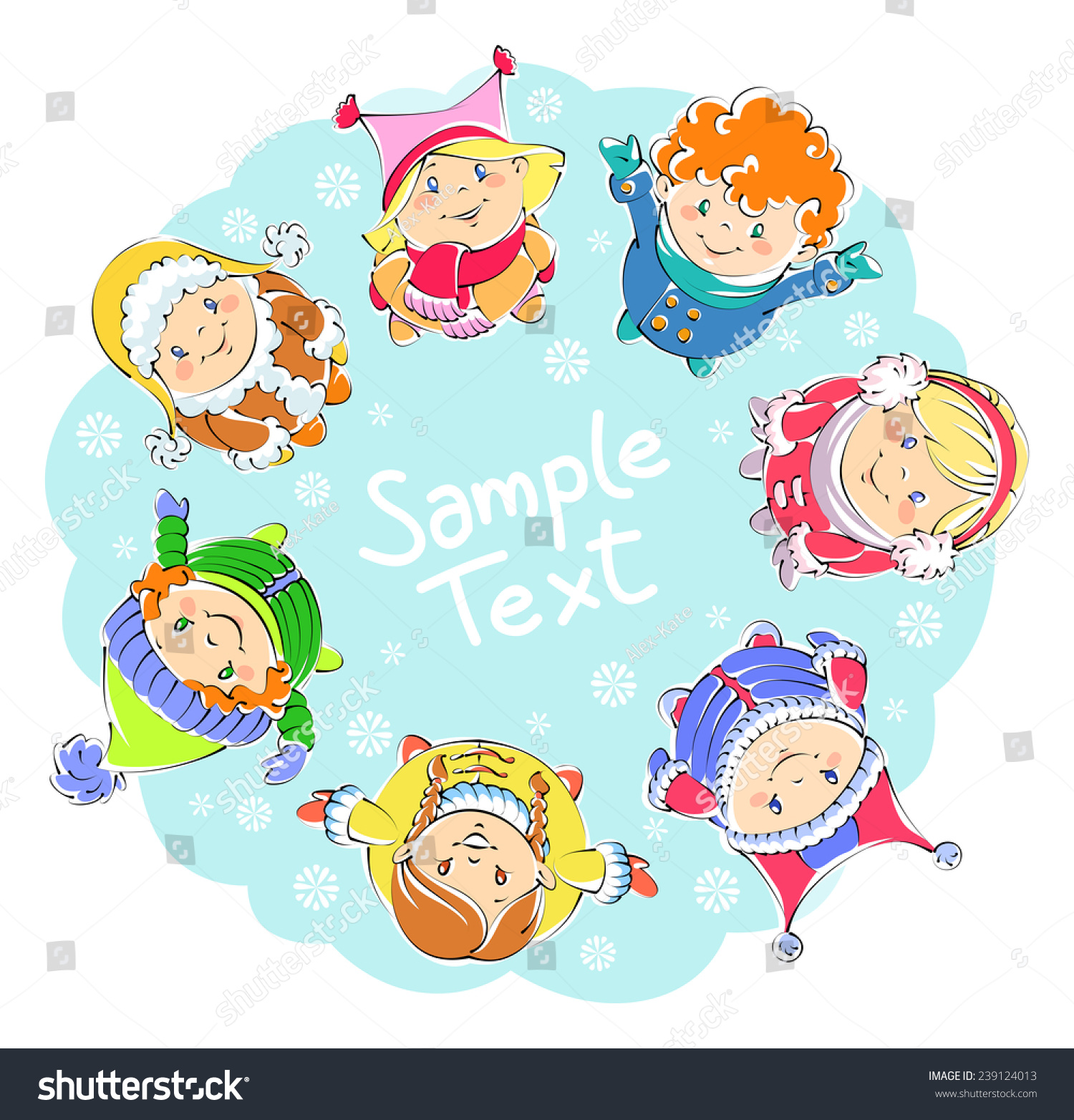 Children Circle Stock Vector (Royalty Free) 239124013