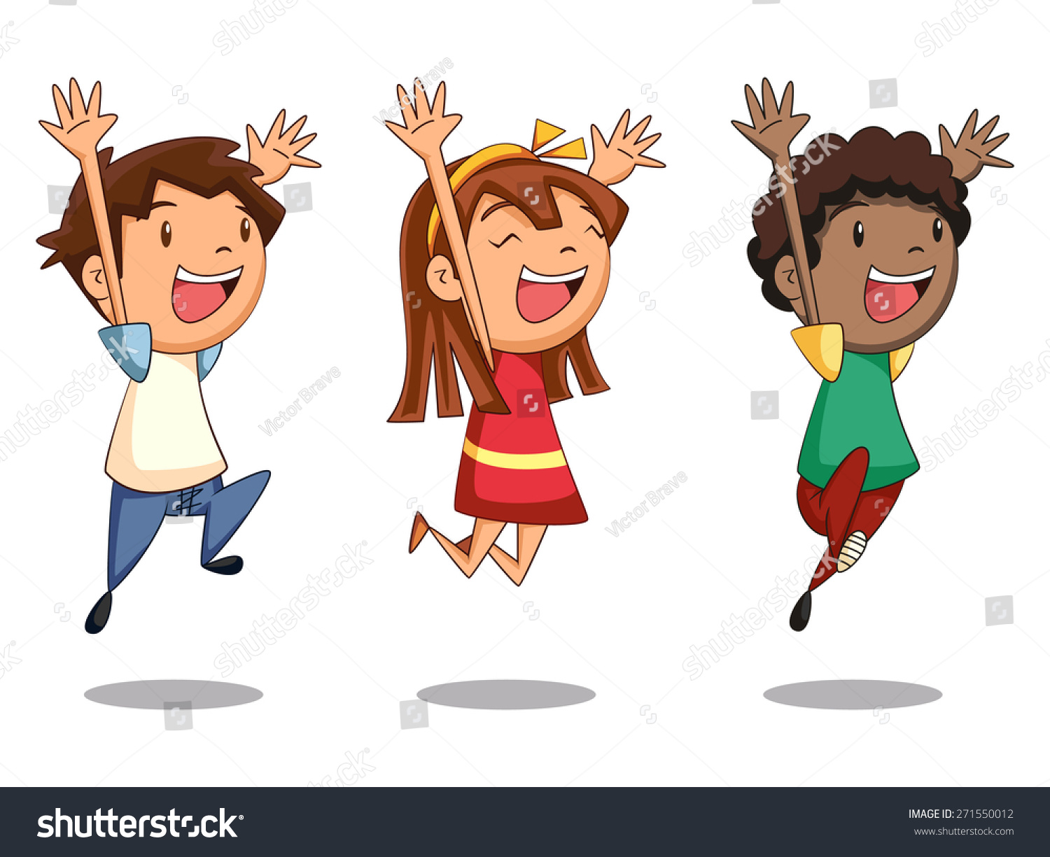 Children Jumping, Vector Illustration - 271550012 : Shutterstock