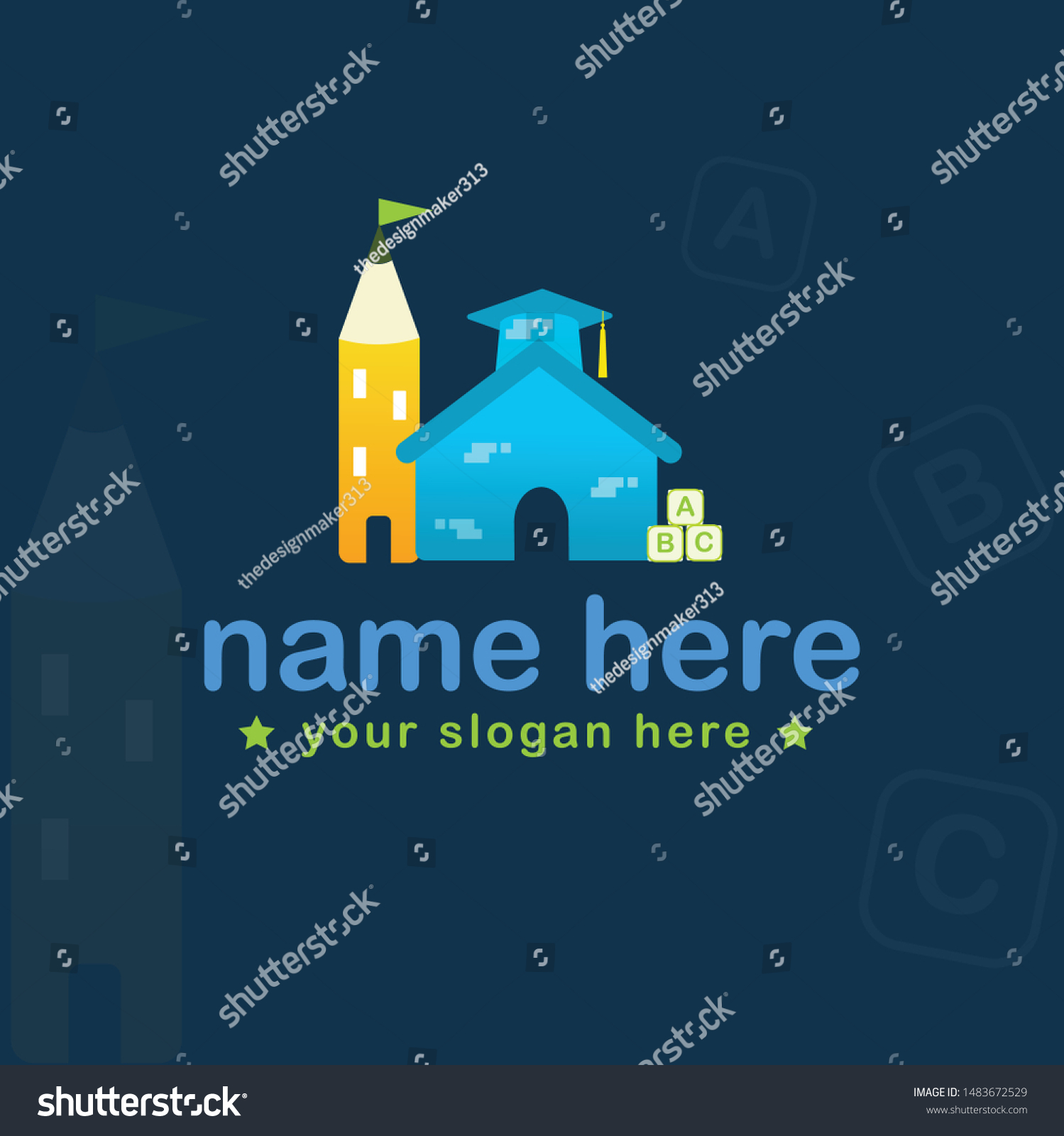 Children Learning Center Logo Design Stock Vector (Royalty Free) 1483672529