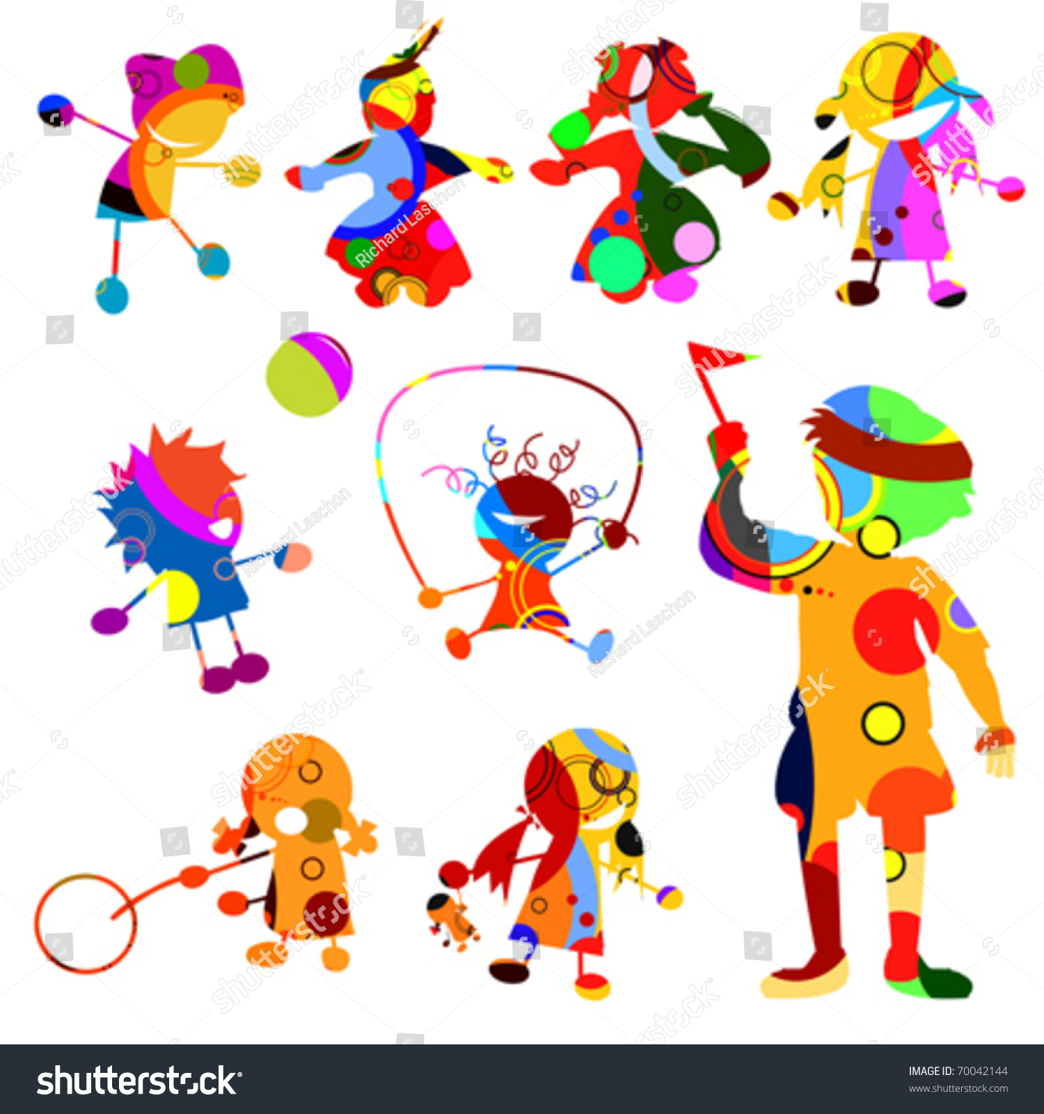 Children Made Circles Stock Vector (Royalty Free) 70042144