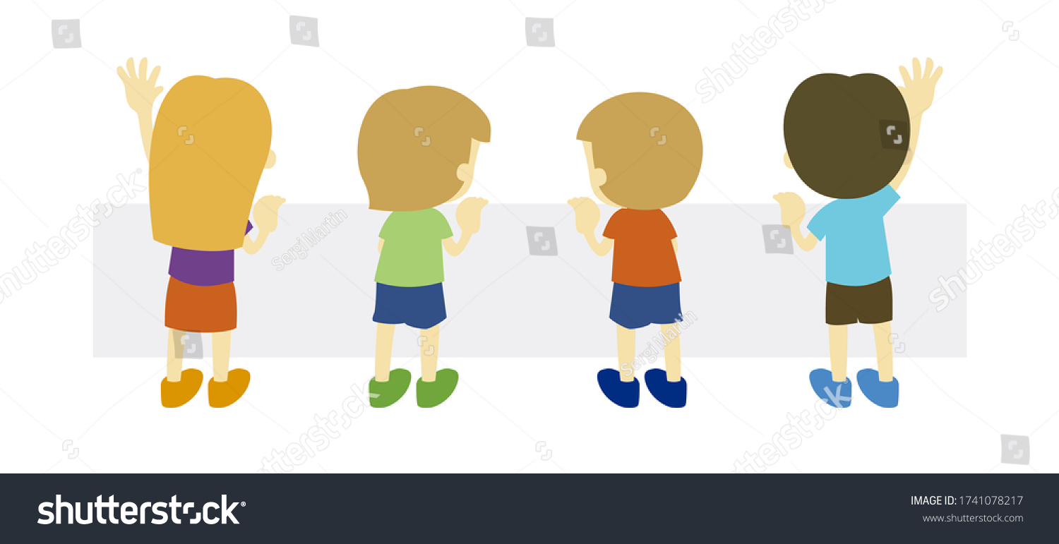 Children On Their Backs Vector Illustration Stock Vector (Royalty Free ...