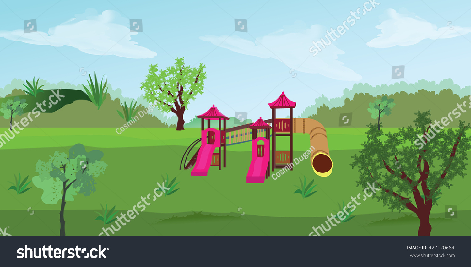 Children Park Stock Vector (Royalty Free) 427170664 | Shutterstock