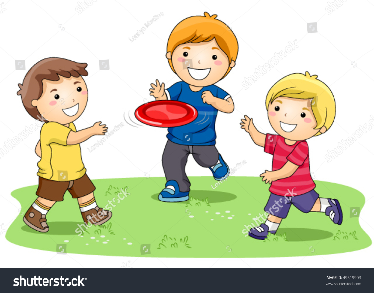 Children Playing Frisbee Park Vector Stock Vector (Royalty Free) 49519903 Children Playing Frisbee Park Vector Stock Vector (Royalty Free) 49519903