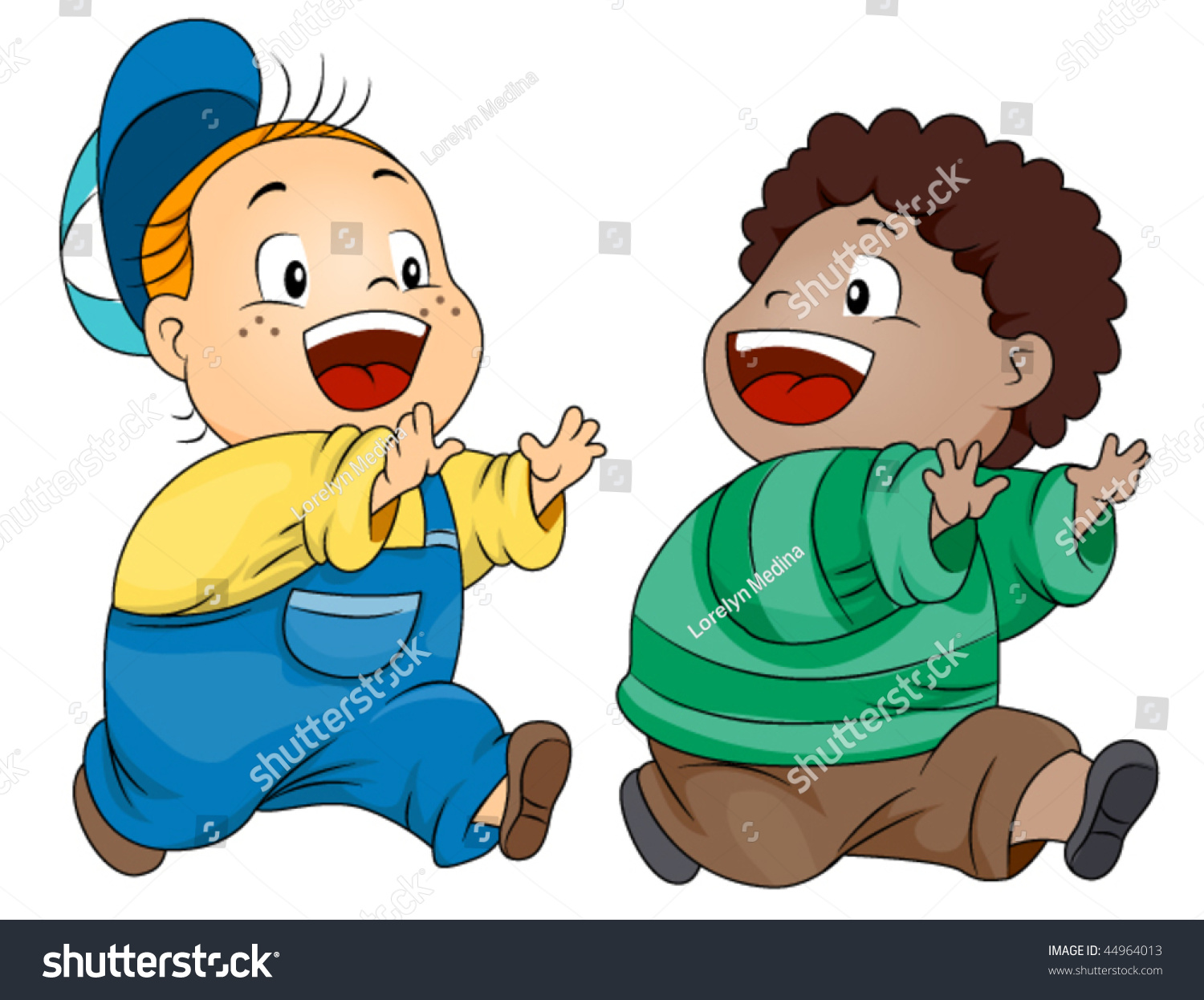 Children Playing Tag Vector Stock Vector (Royalty Free) 44964013