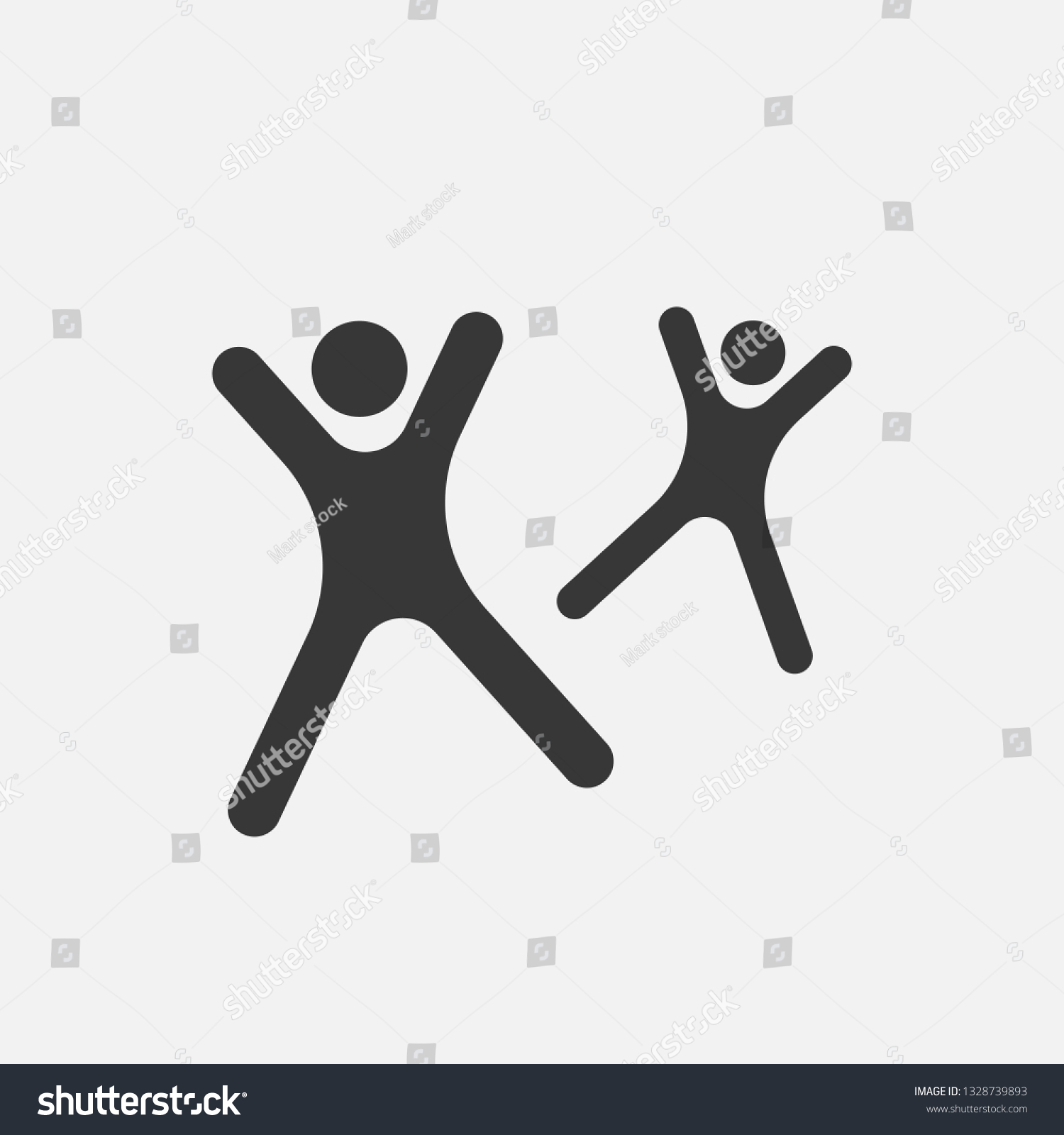 Children Playing Vector Icon Stock Vector (Royalty Free) 1328739893 ...