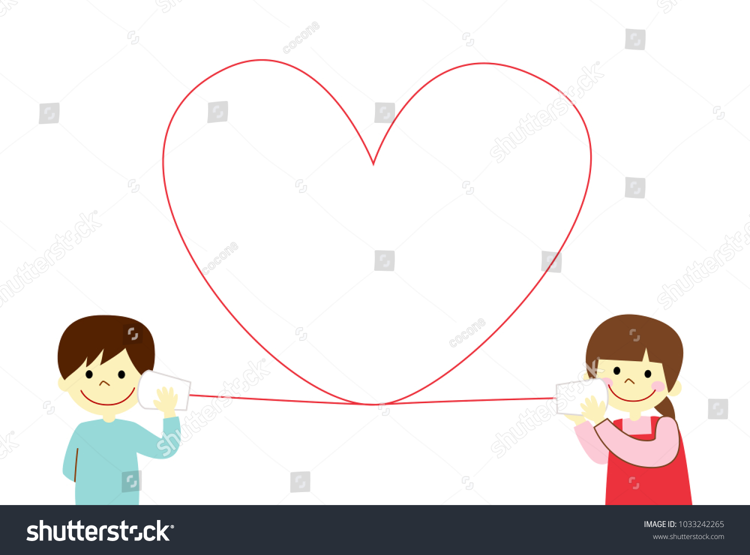 Children Playing Thread Phone 스톡 벡터(로열티 프리) 1033242265 | Shutterstock