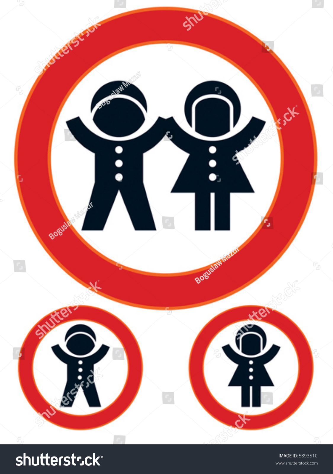 Children Prohibited Sign Vector 스톡 벡터(로열티 프리) 5893510 | Shutterstock