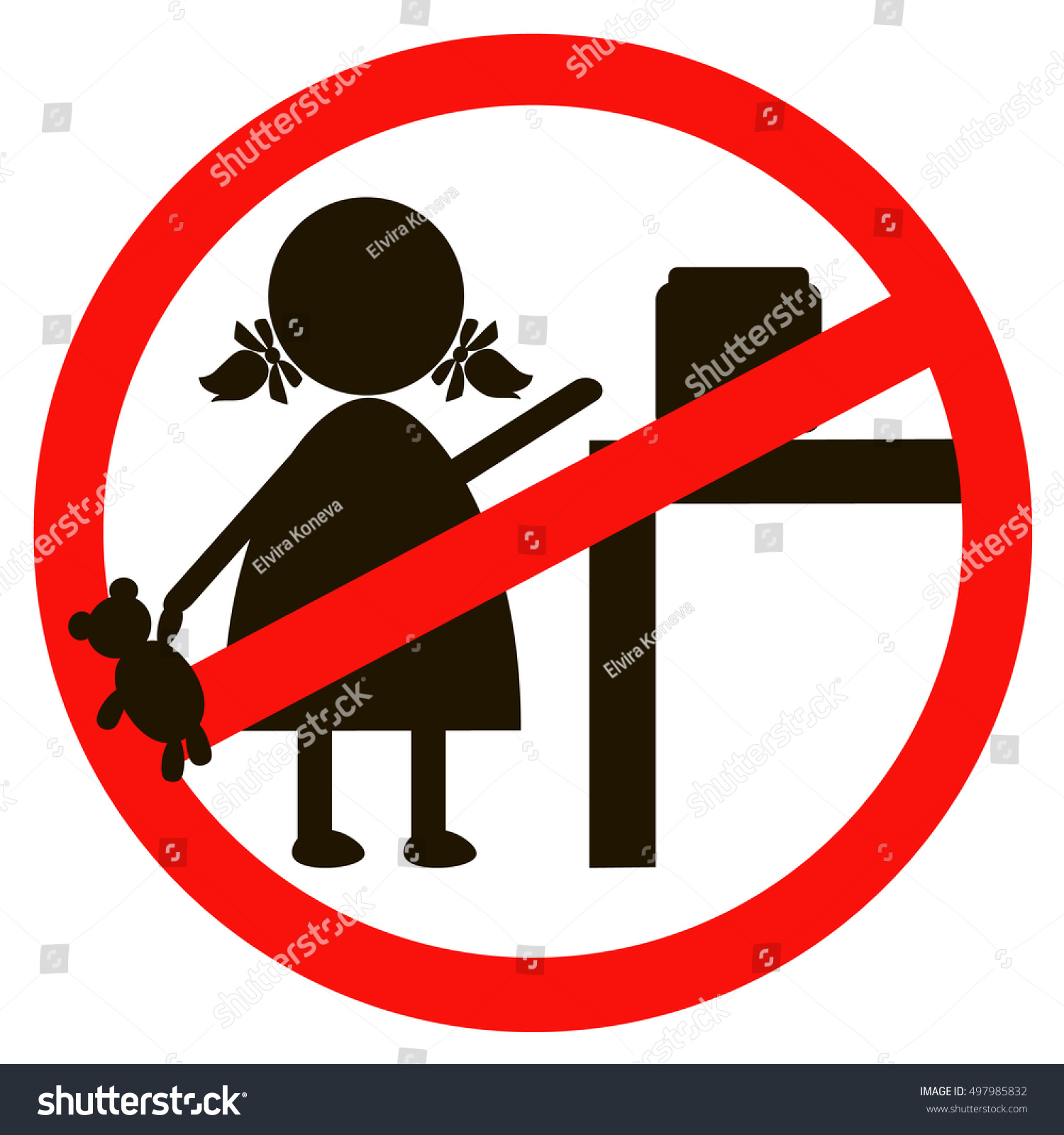 Children Prohibited Vector: vector de stock (libre de regalías ...