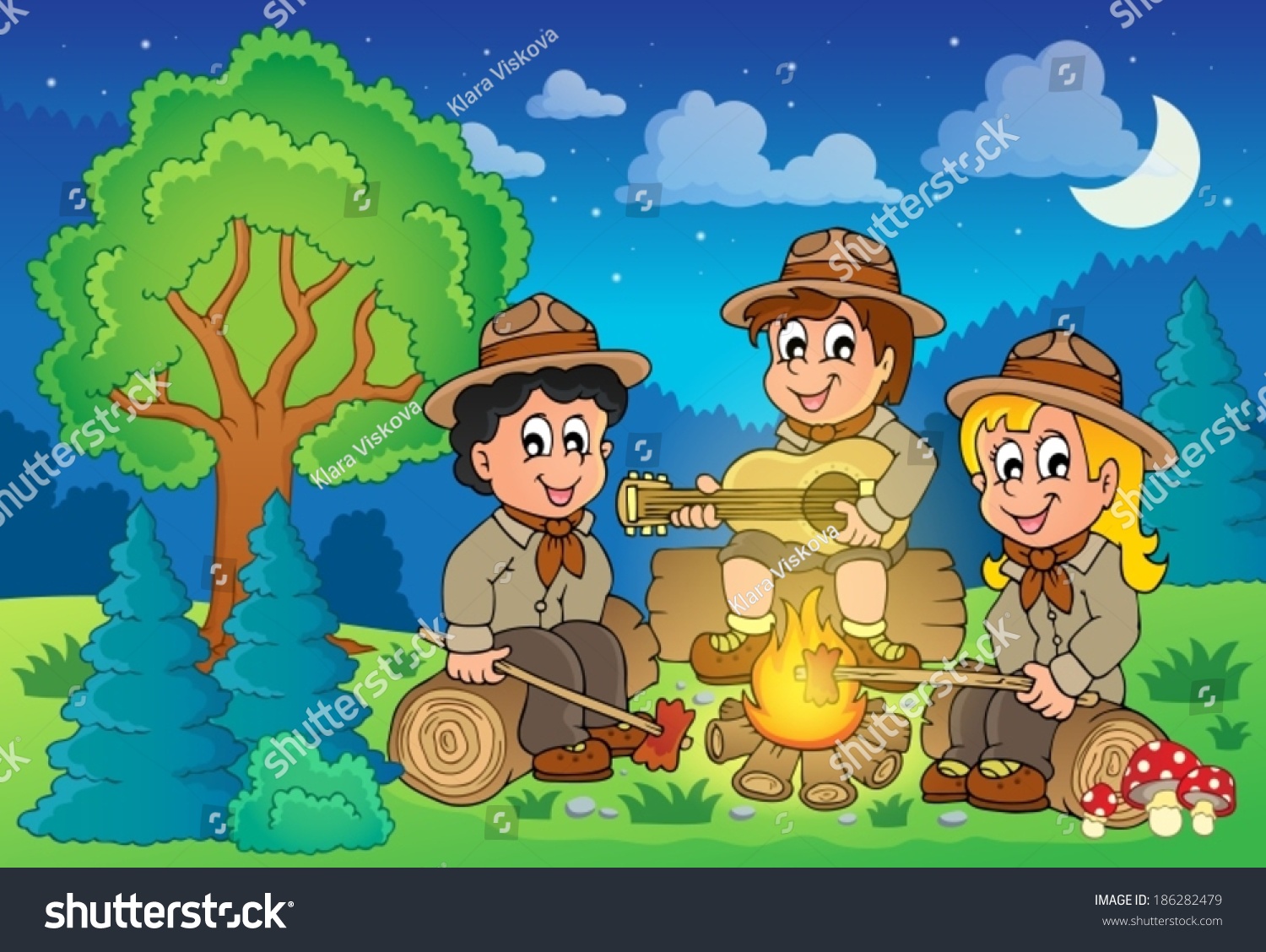 Children Scouts Theme Image 2 Eps10 Stock Vector (Royalty Free) 186282479