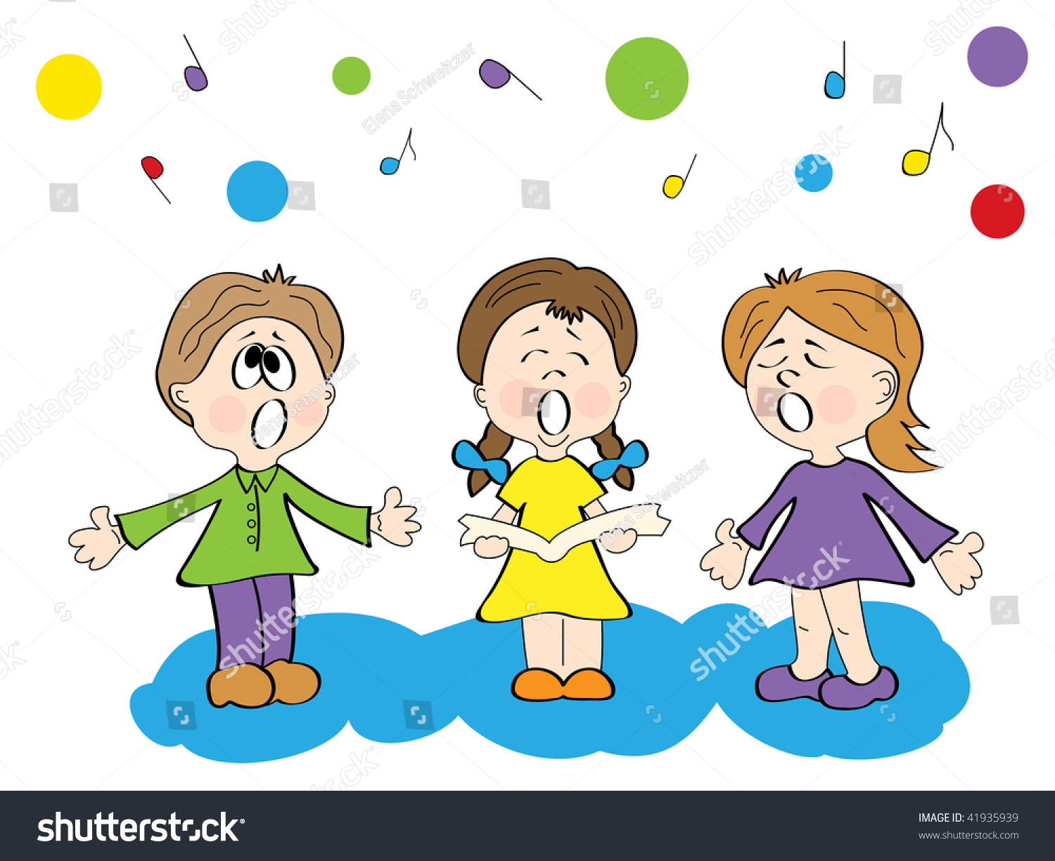 Children Singing Vector Illustration: เวกเตอร์สต็อก (ปลอดค่าลิขสิทธิ์ ...