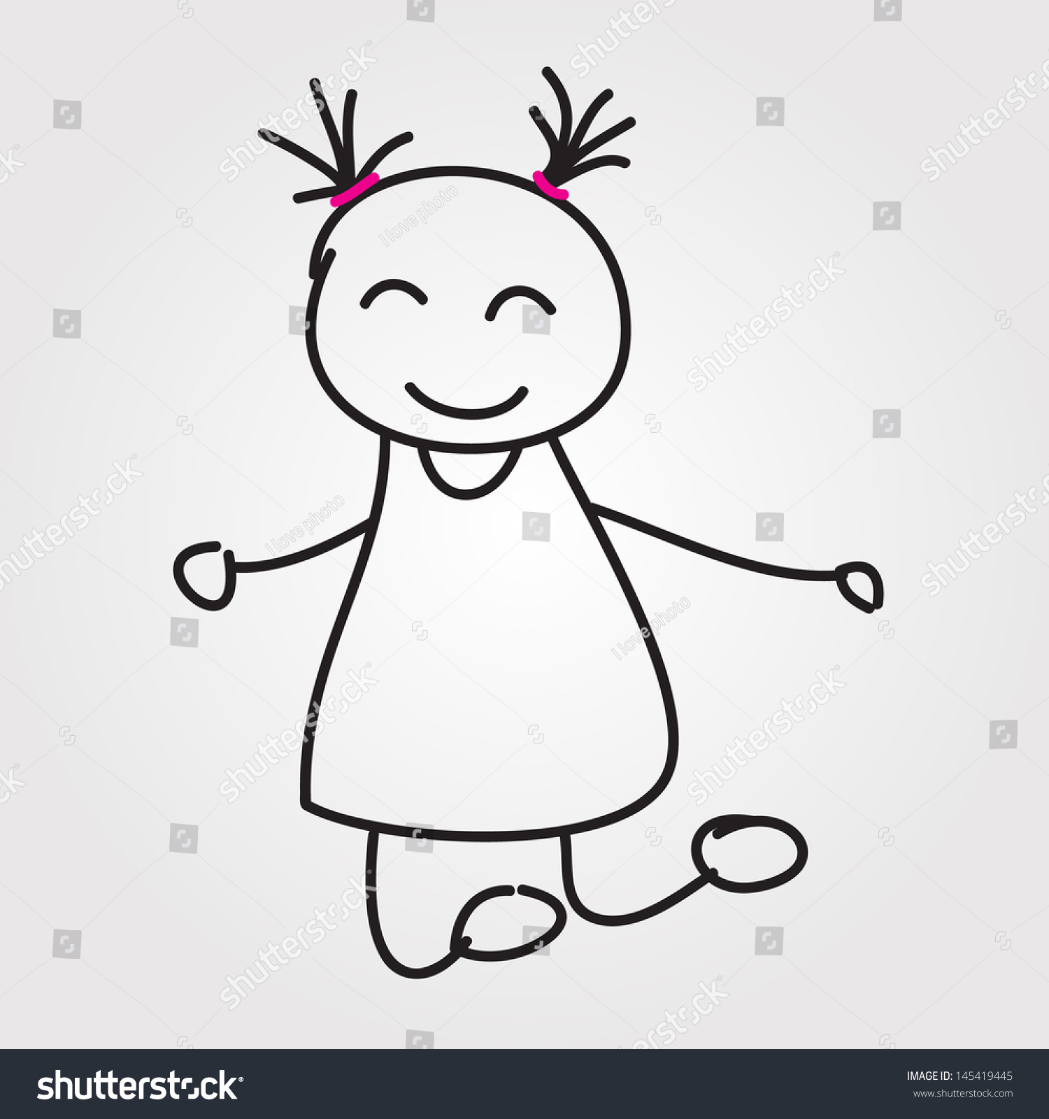 Children Vector Hand Drawn Stock Vector (Royalty Free) 145419445 ...