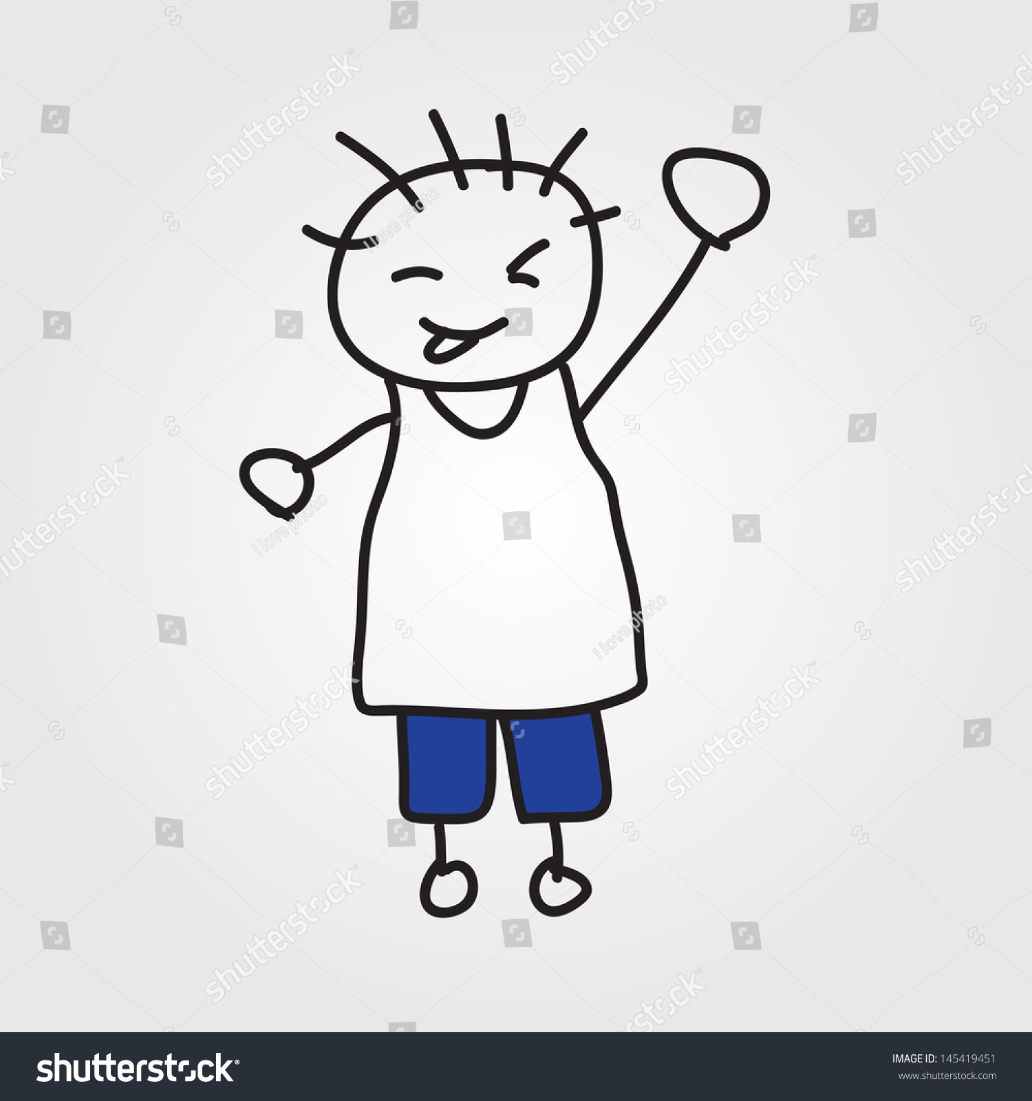 Children Vector Hand Drawn Stock Vector (Royalty Free) 145419451